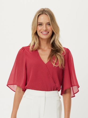 Po Sandy Sheer Sleeve Top