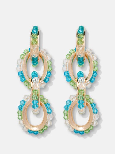 Sia Crystal Chain Drop Earring