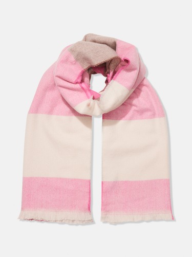 Olive Large Check Scarf