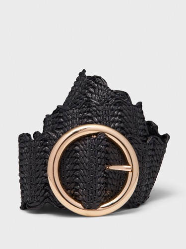 Mia Scalloped Stretch Weave Belt