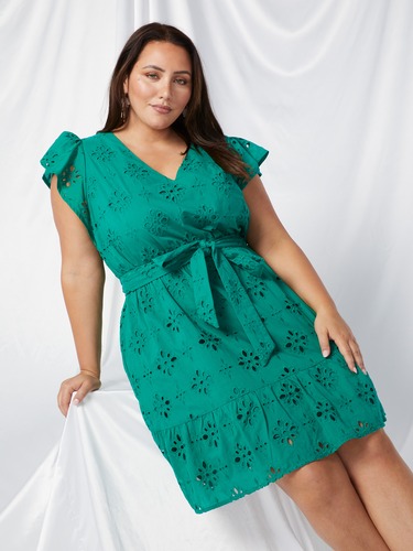 Curve Bethany Broderie Dress