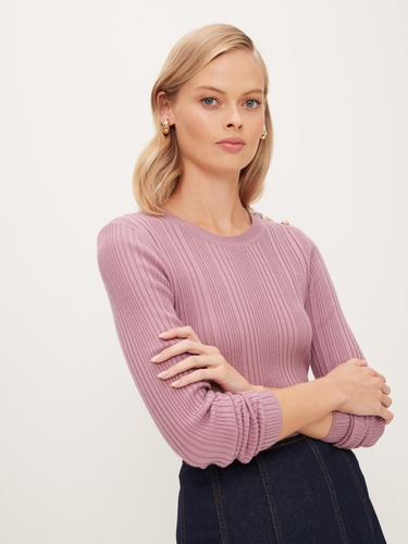 Belle Button Rib Knit