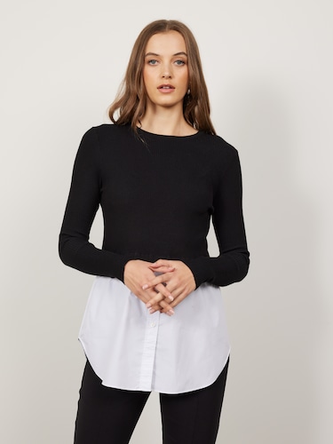 Scarlett Crew Splice Knit
