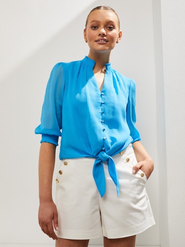 Gina Tie Front Top