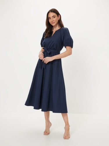 Sally Poplin Midi Dress
