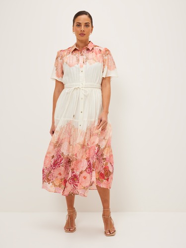 Zosia Puff Sleeve Midi Dress