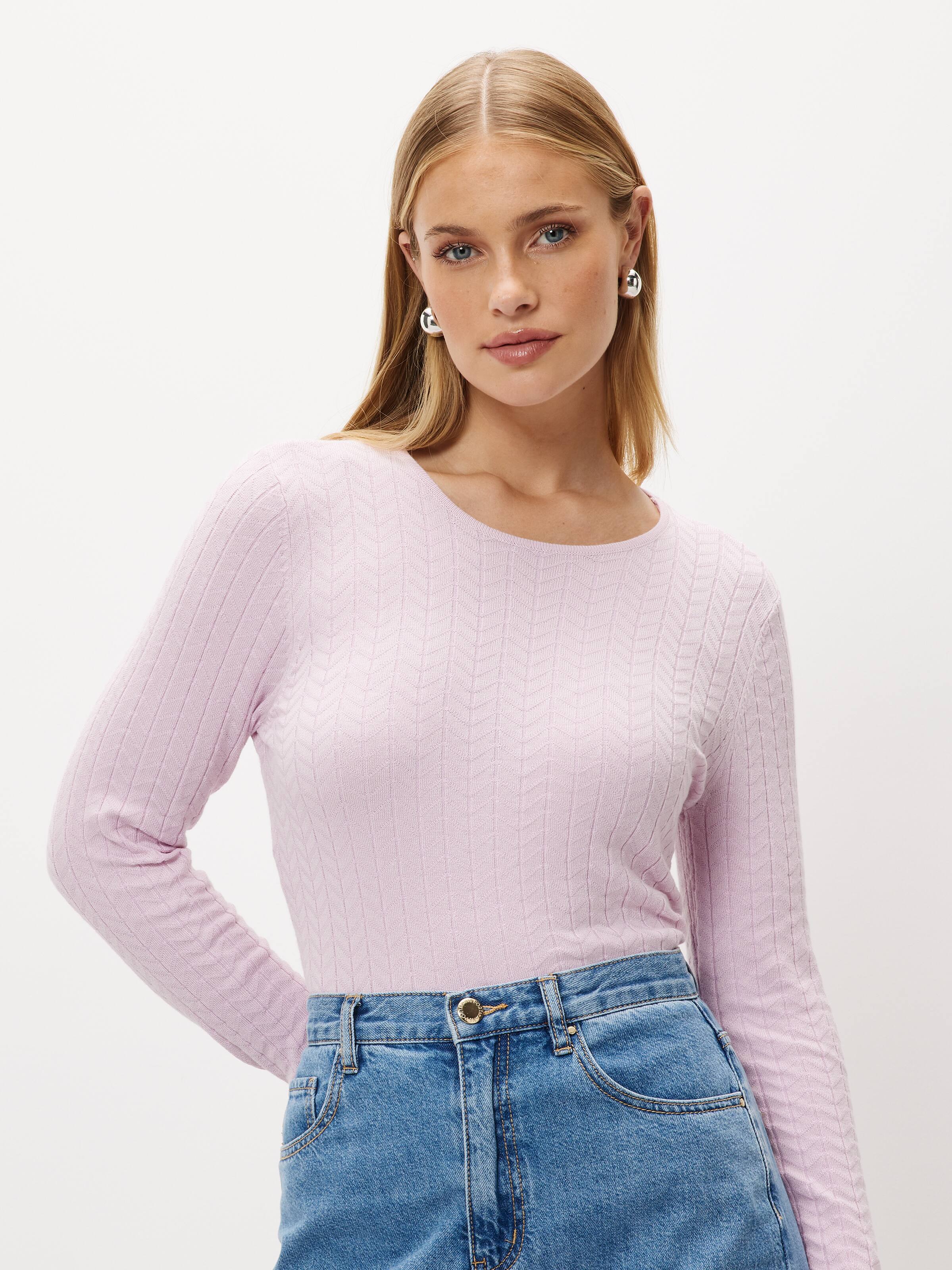 Taylor Texture Long Sleeve Knit Top - Portmans Online