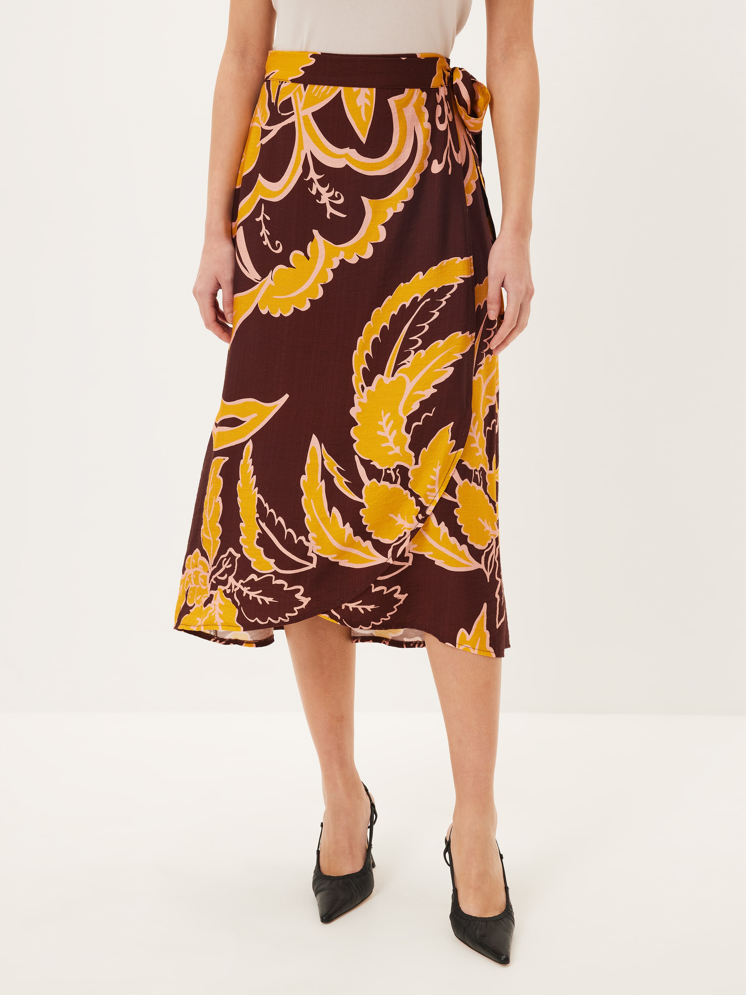 Sienna Wrap Skirt Blooming Cocoa - Portmans Online