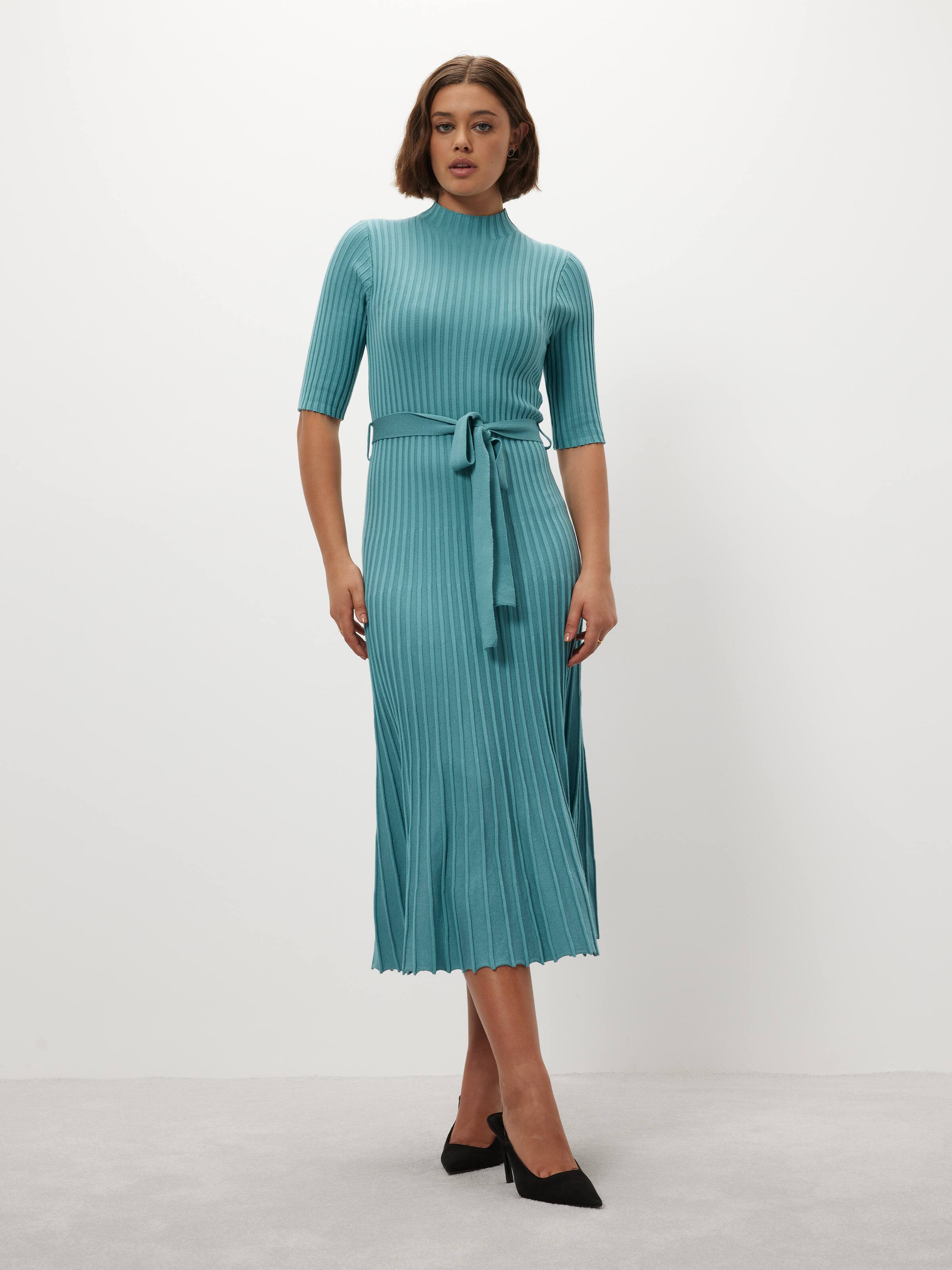 Dawn Pleat Knit Dress - Portmans Online