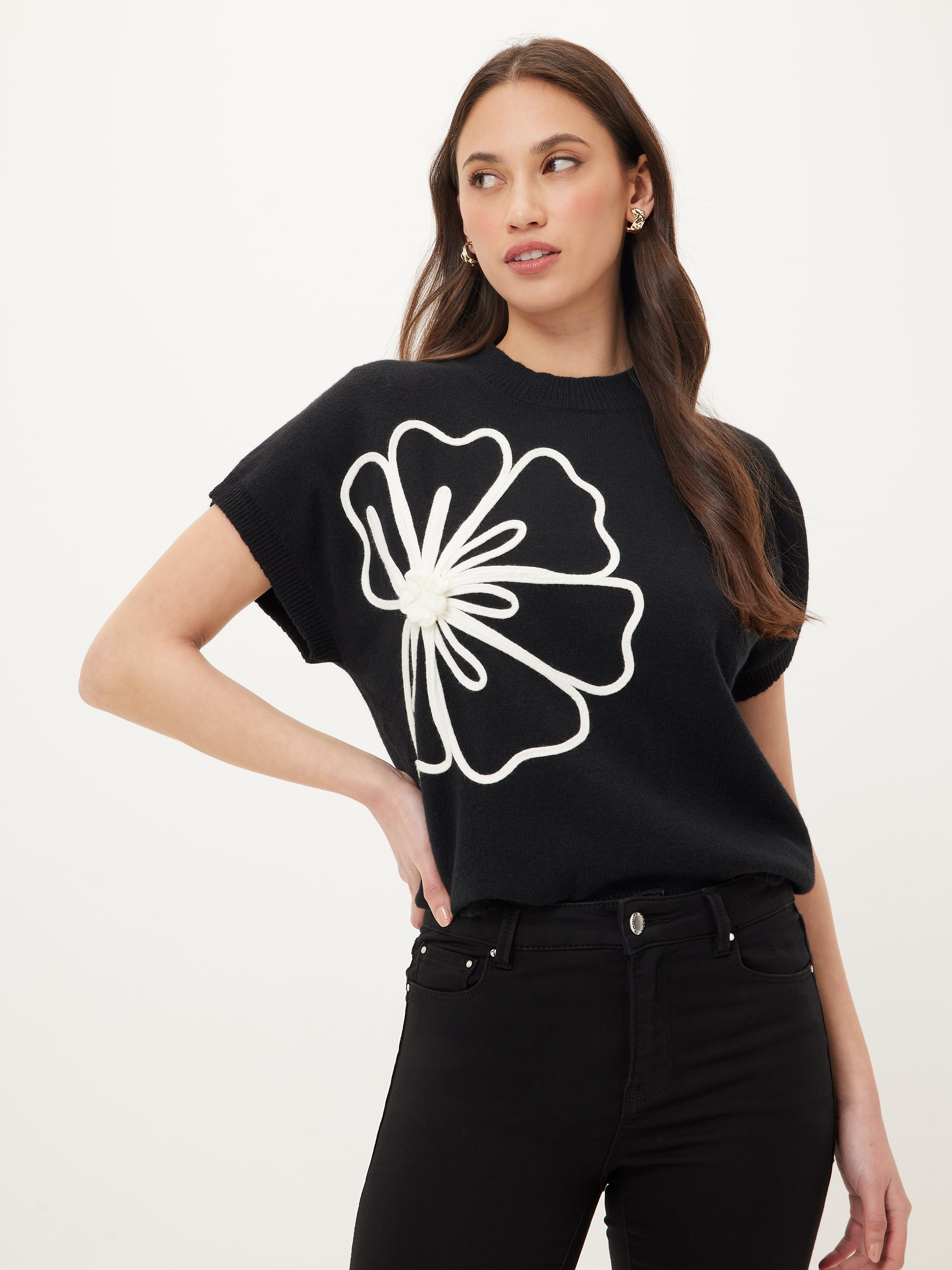 Fifi Floral Short Sleeve Jumper - Portmans Online