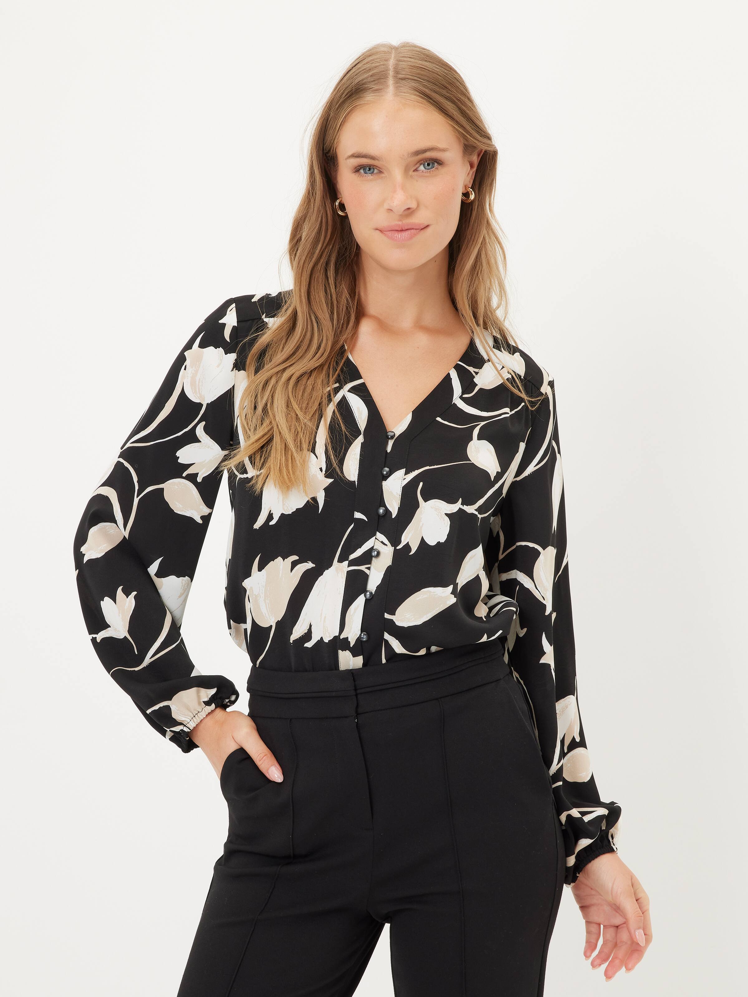 Jo V Neck Blouse - Portmans Online