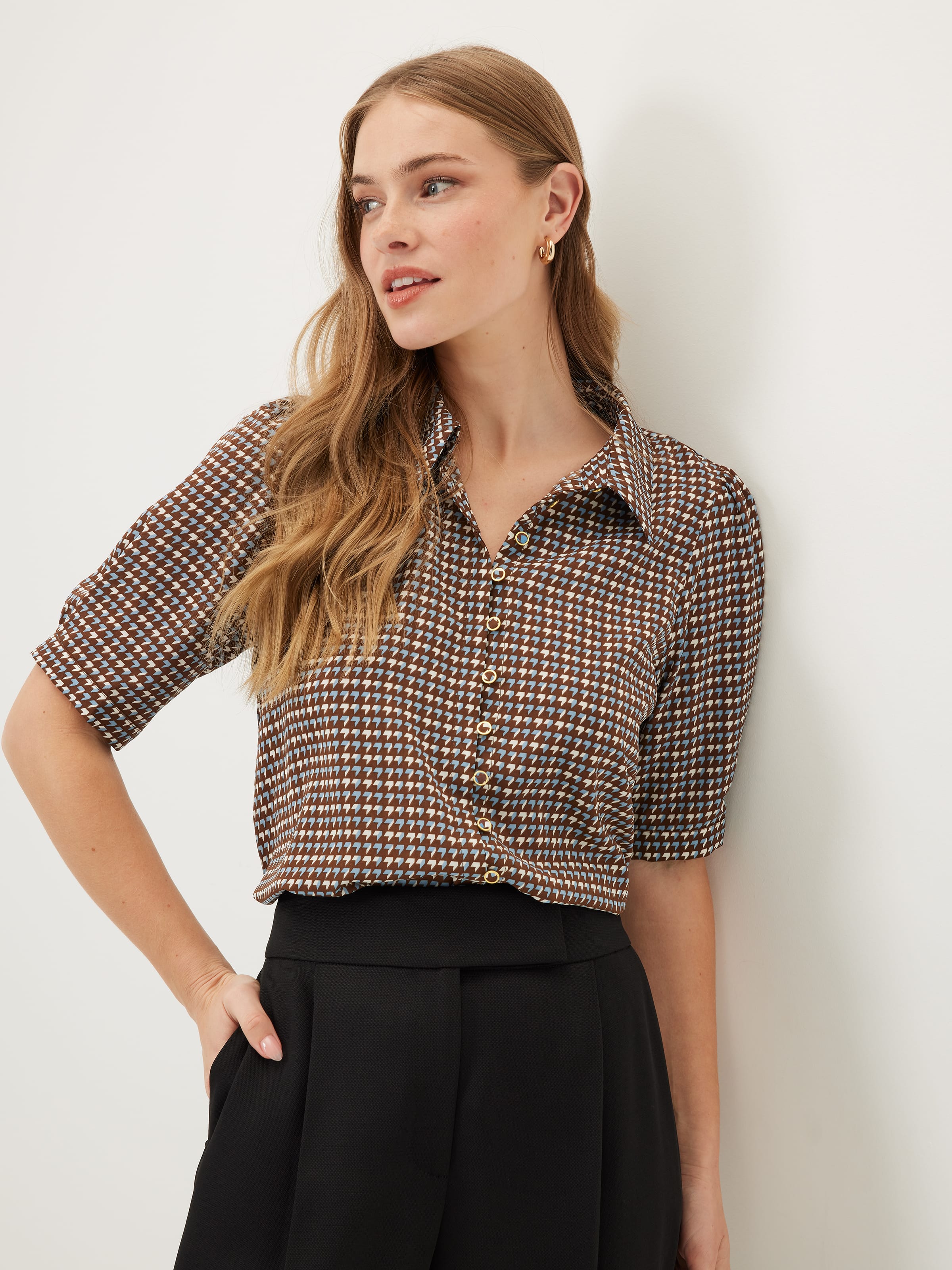 Isabella Puff Sleeve Career Blouse - Portmans Online