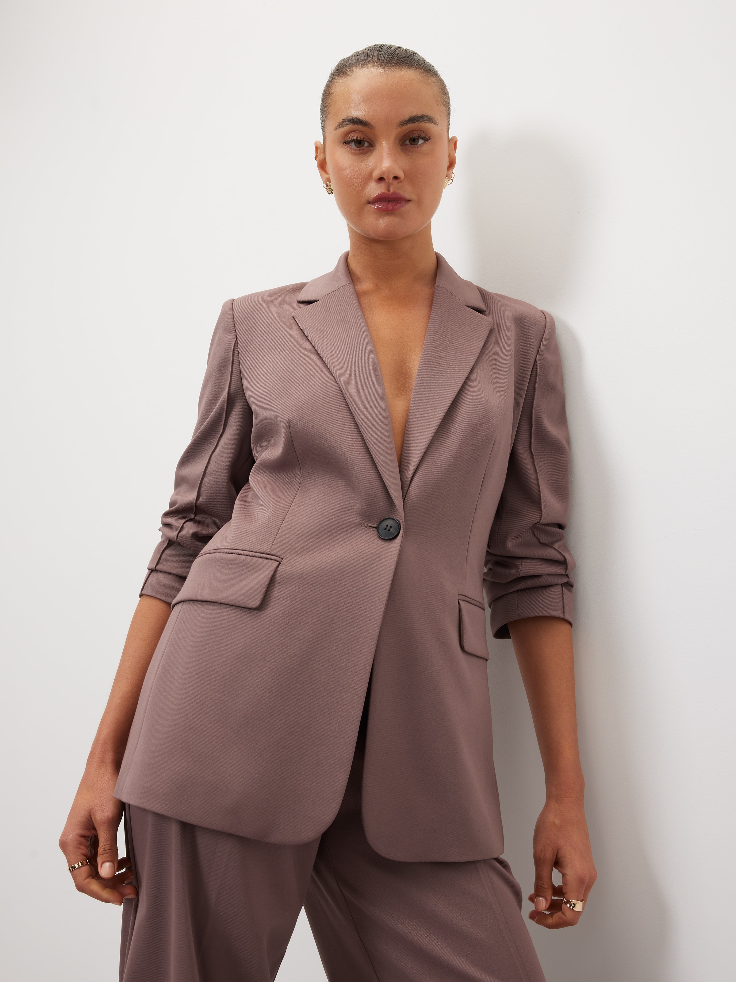 Runway Ready Blazer Mushroom - Portmans Online