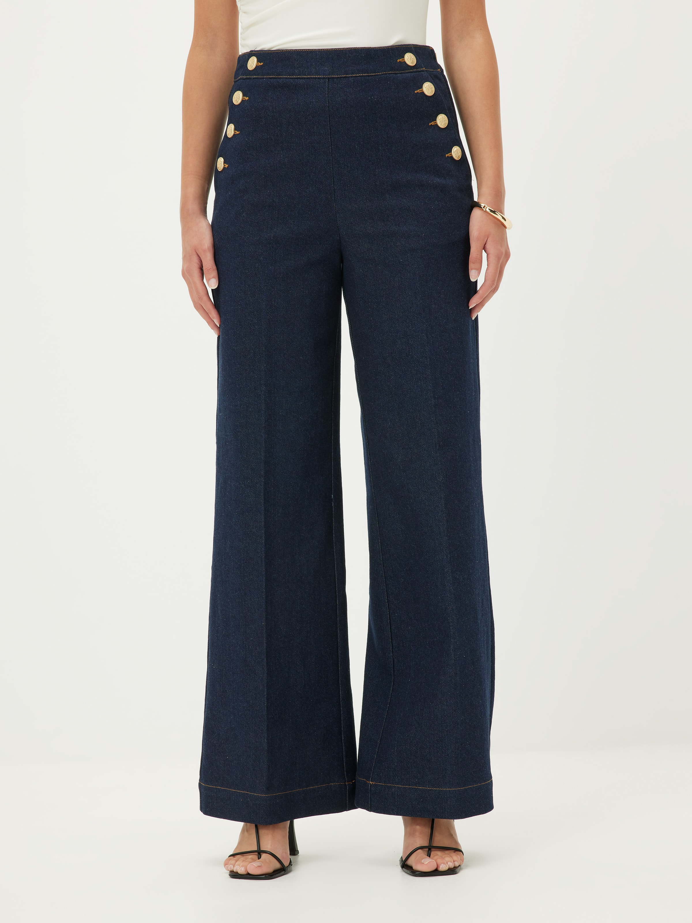 Greenwhich Denim Wide Leg Jean - Portmans Online