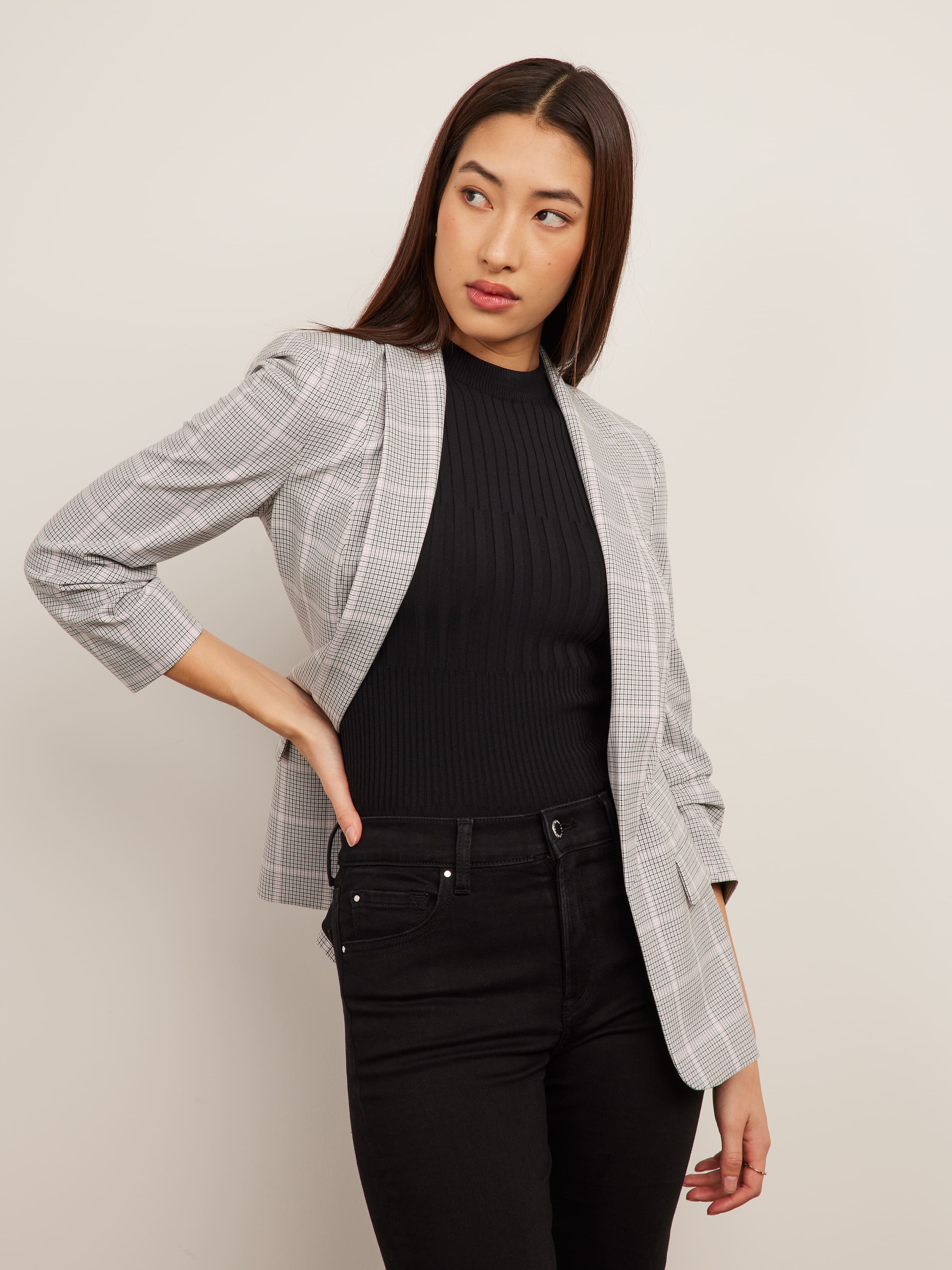 Mi Amour Check With Me Blazer - Portmans Online