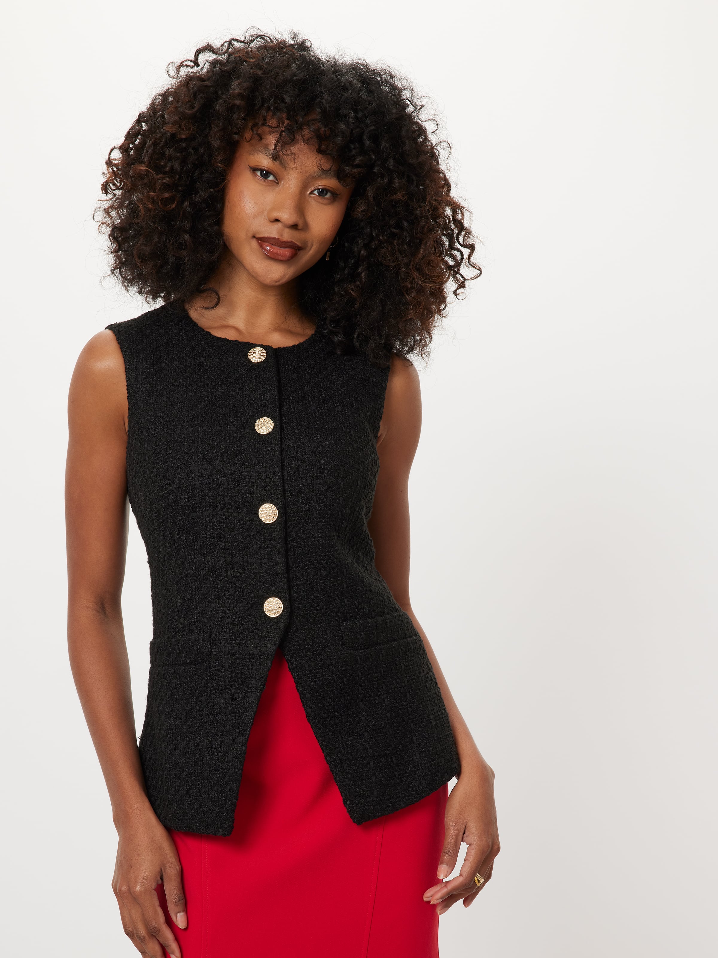 Love Birds Boucle Vest - Portmans Online