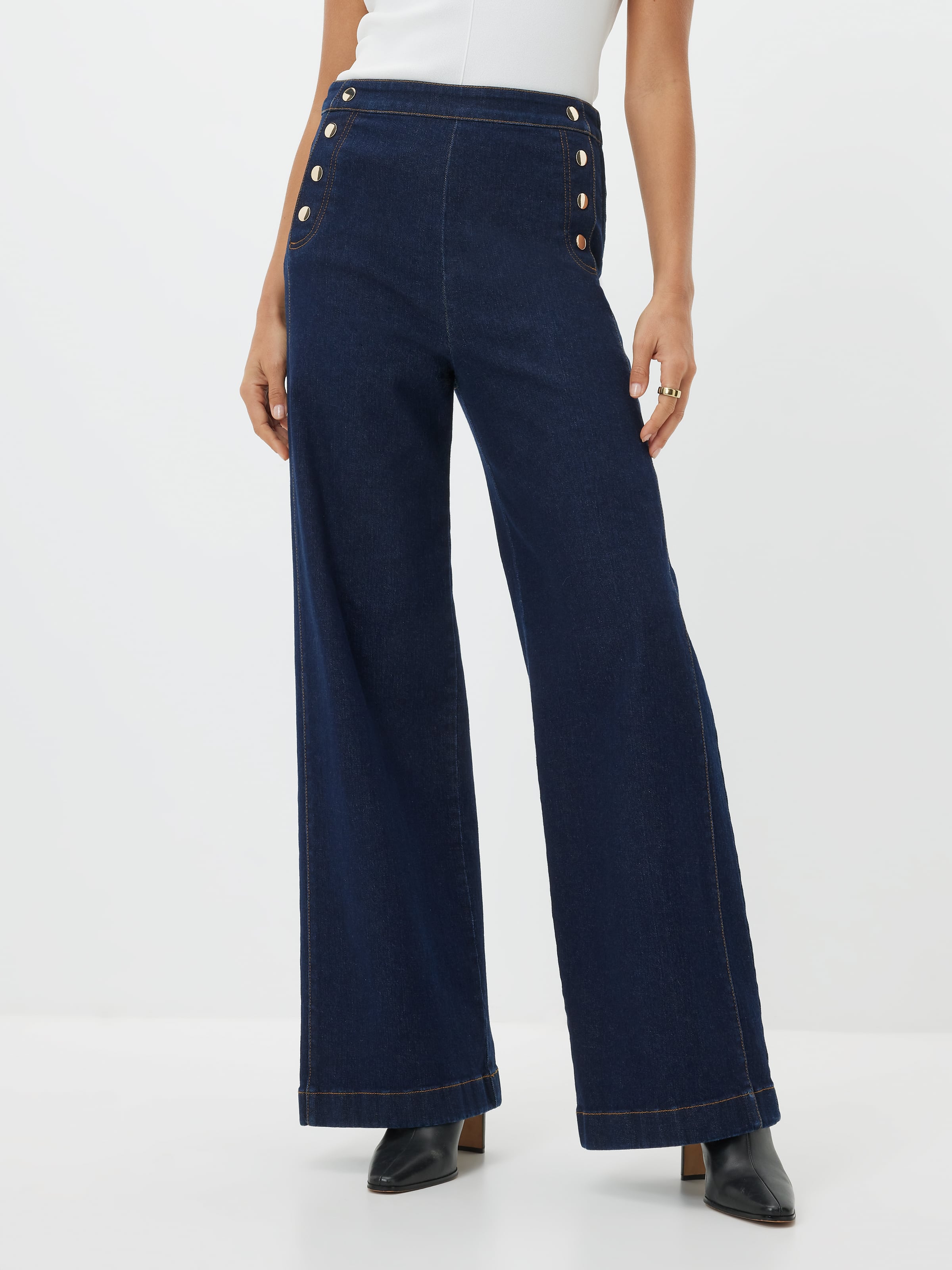Manhattan Denim Wide Leg Jean - Portmans Online