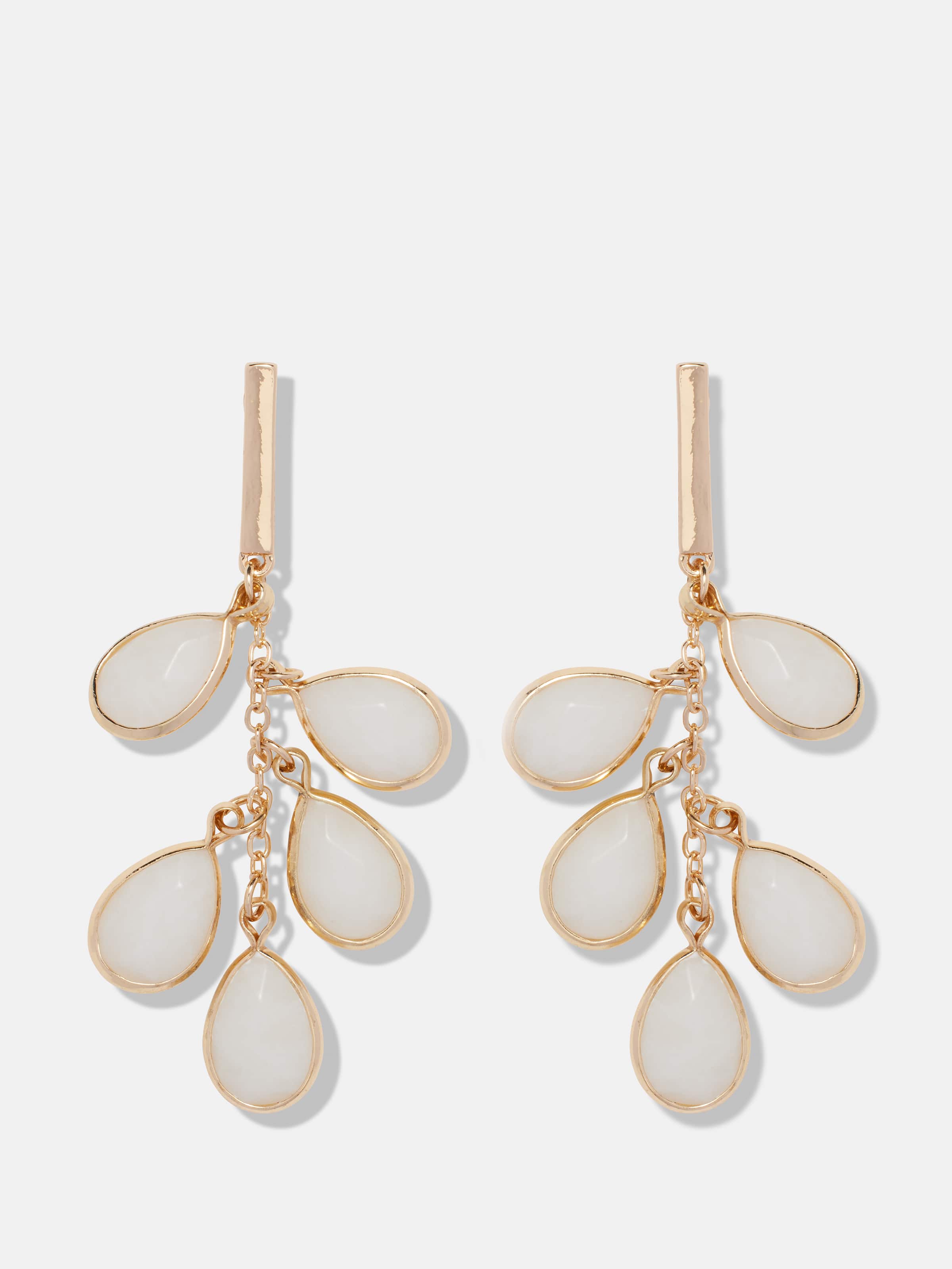 Brie Teardrop Earrings White - Portmans Online