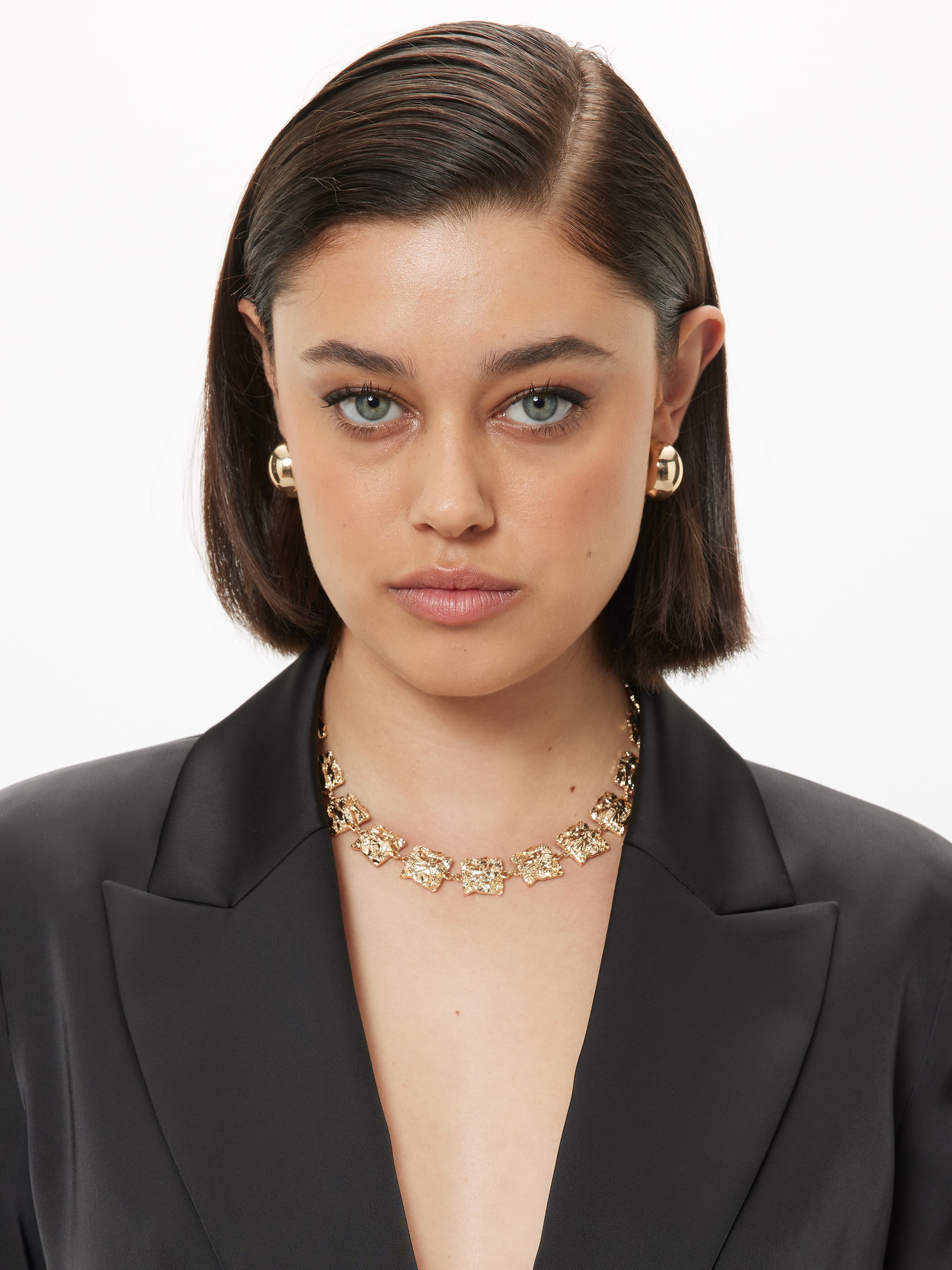 Cleo Hammered Square Necklace - Portmans Online