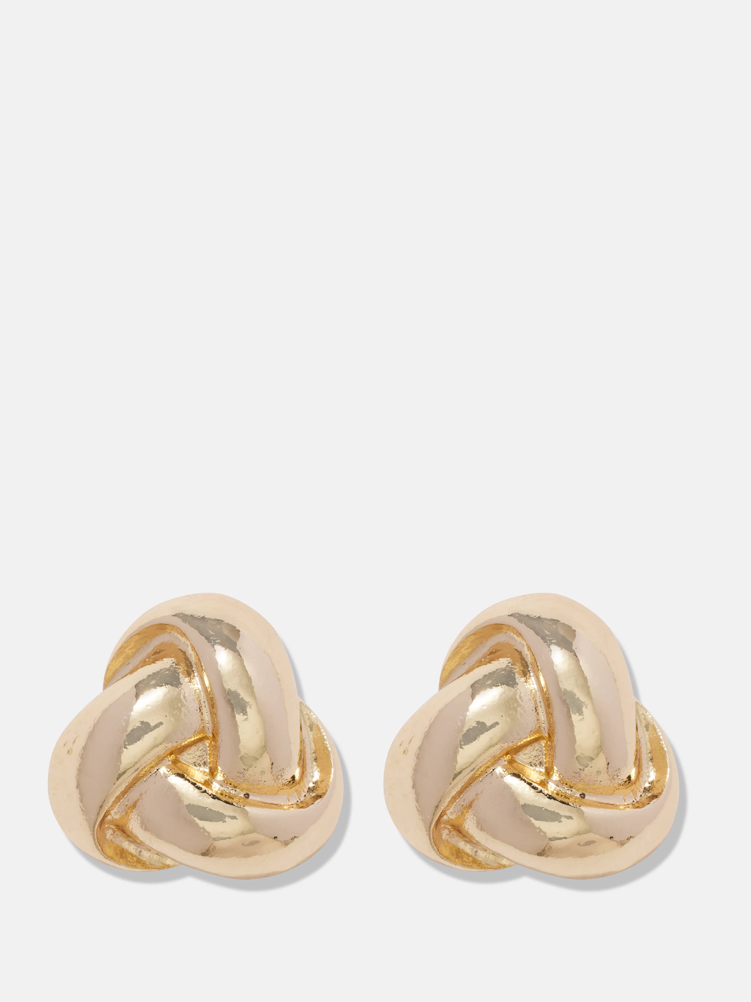 Gold Knot Large Studs Gold - Portmans Online