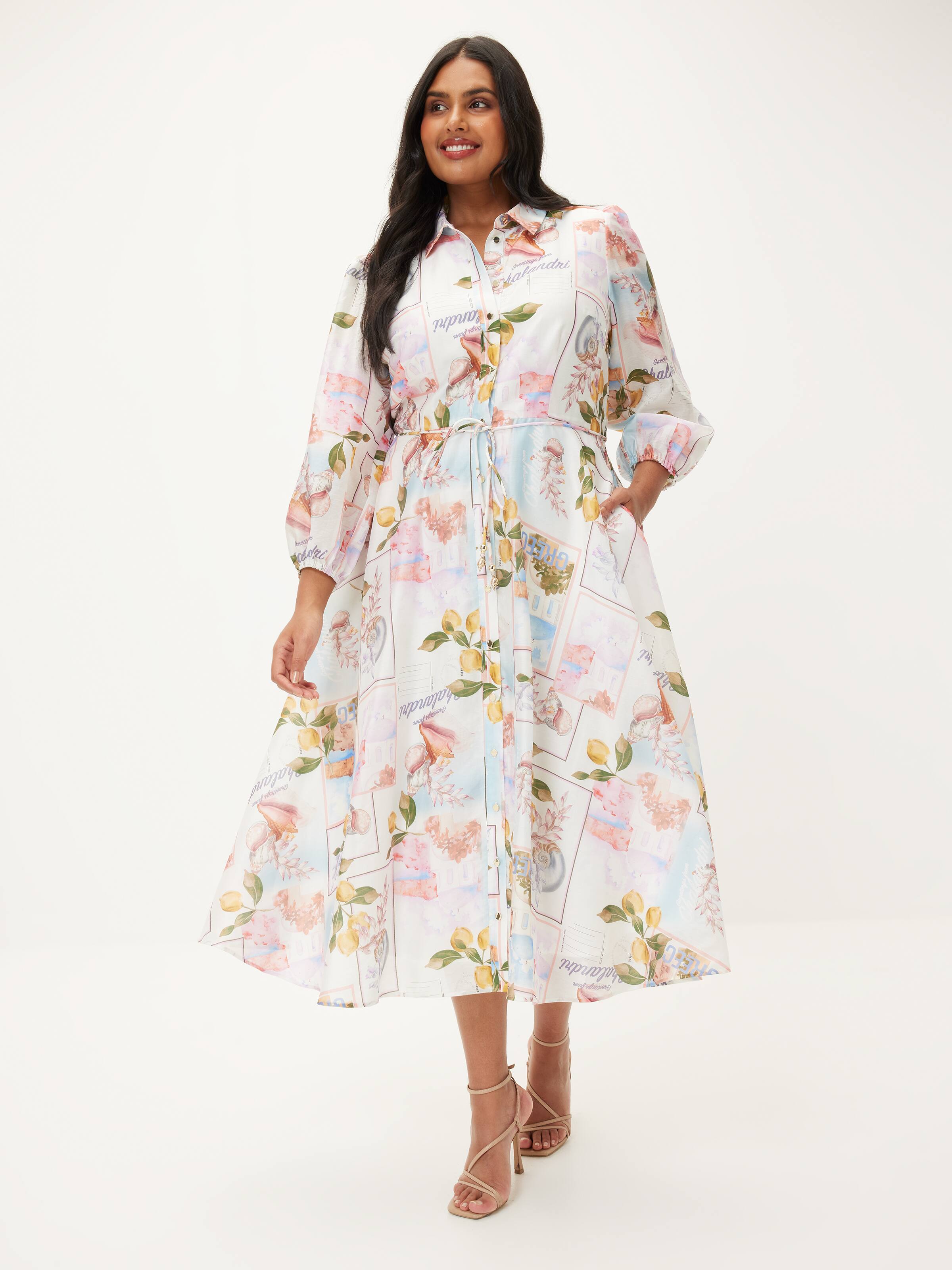 Curve Pippa Midi Shirt Dress - Portmans Online