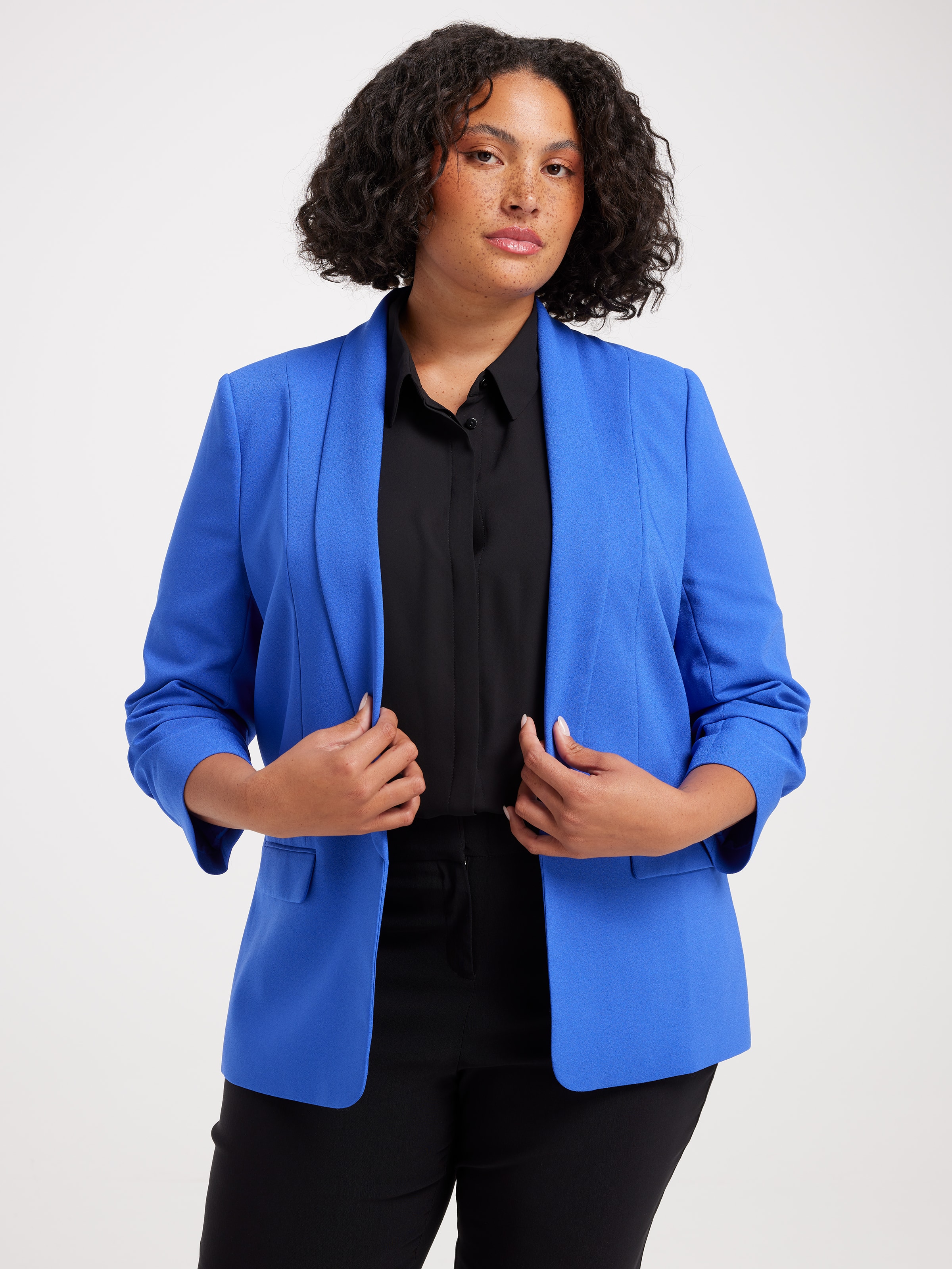 Curve Mi Amour Blazer Azure Pop - Portmans Online