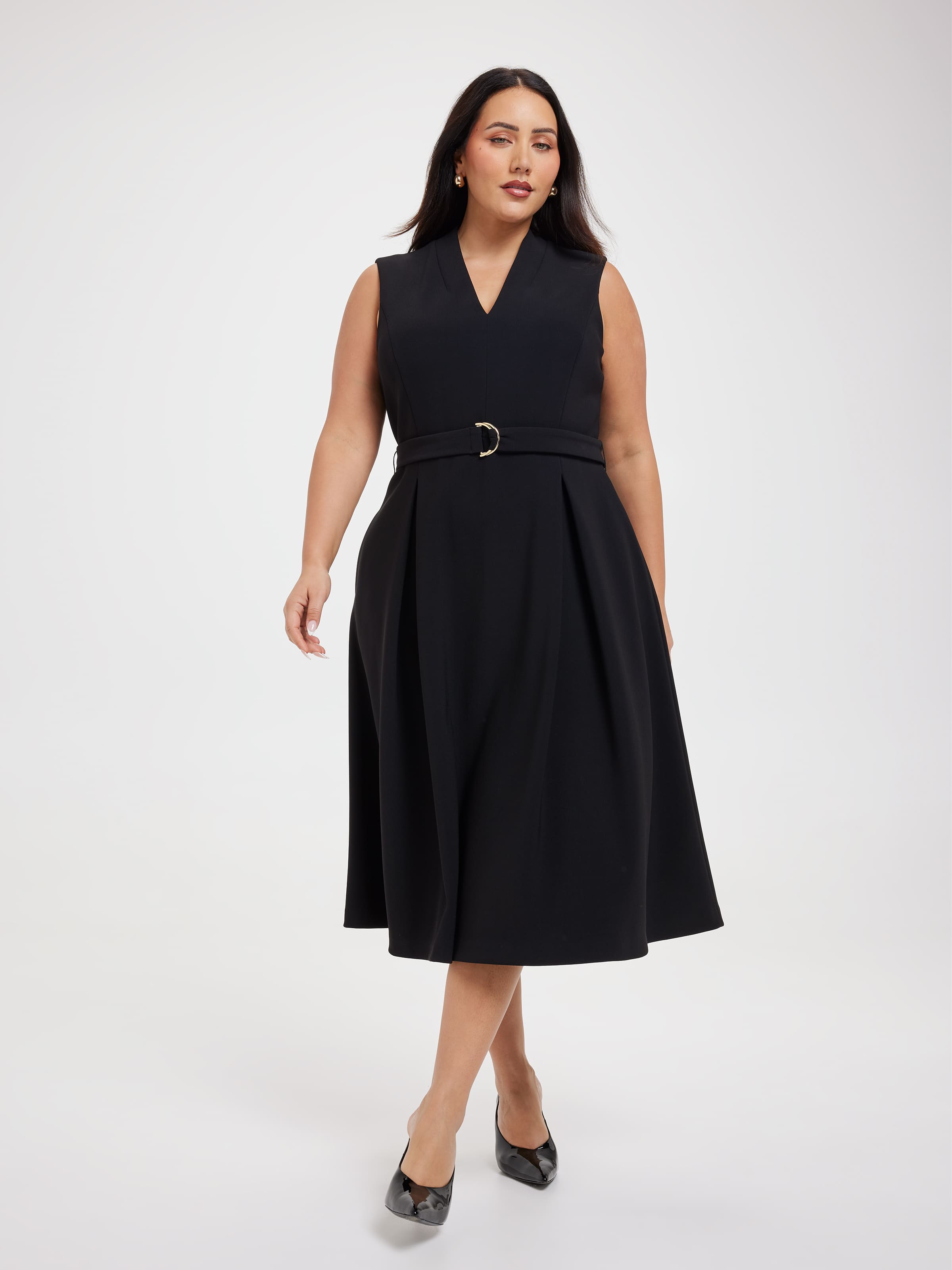 Curve Rosie Fit & Flare Dress - Portmans Online