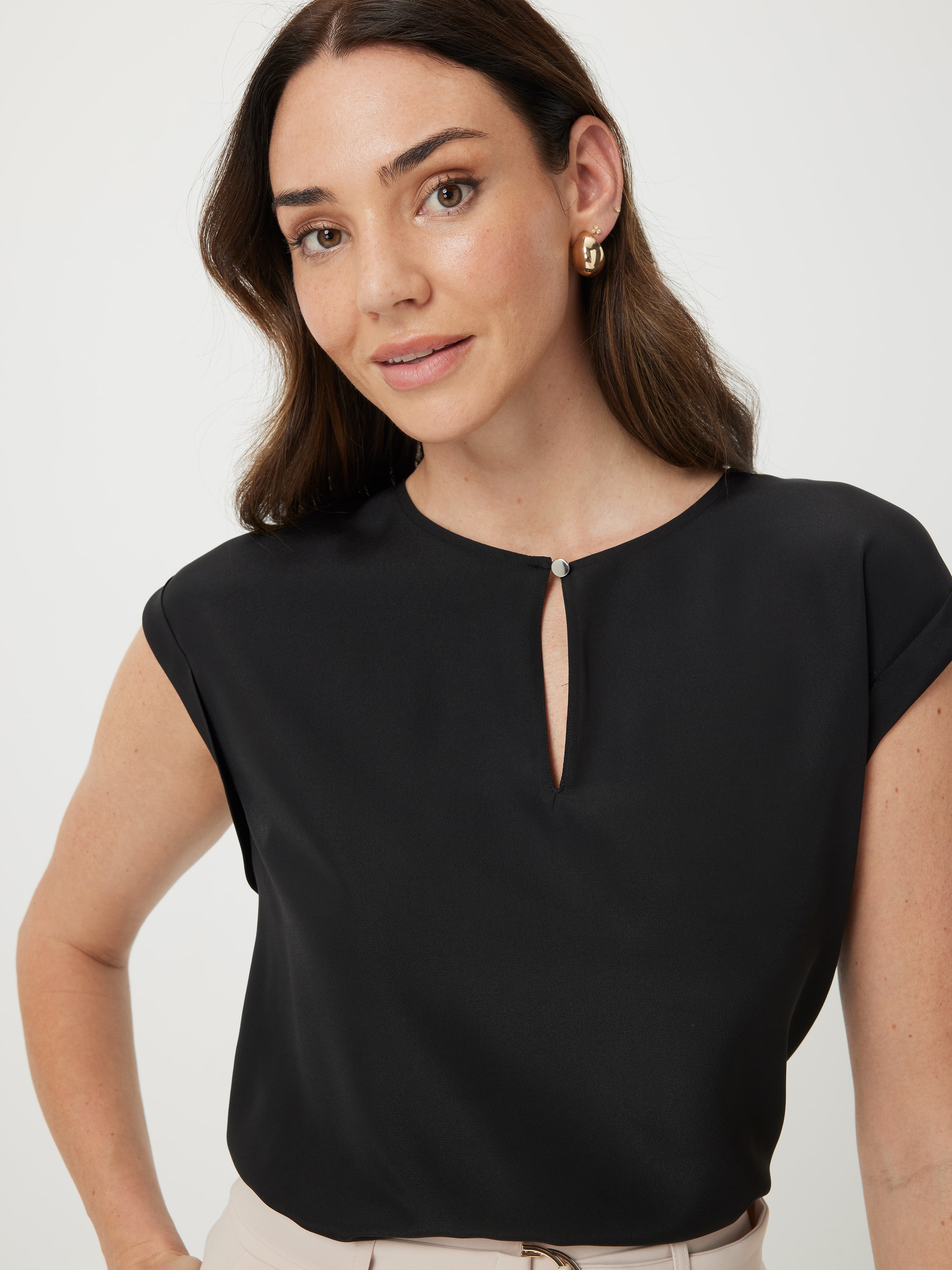 Billie Woven Front Tee - Portmans Online