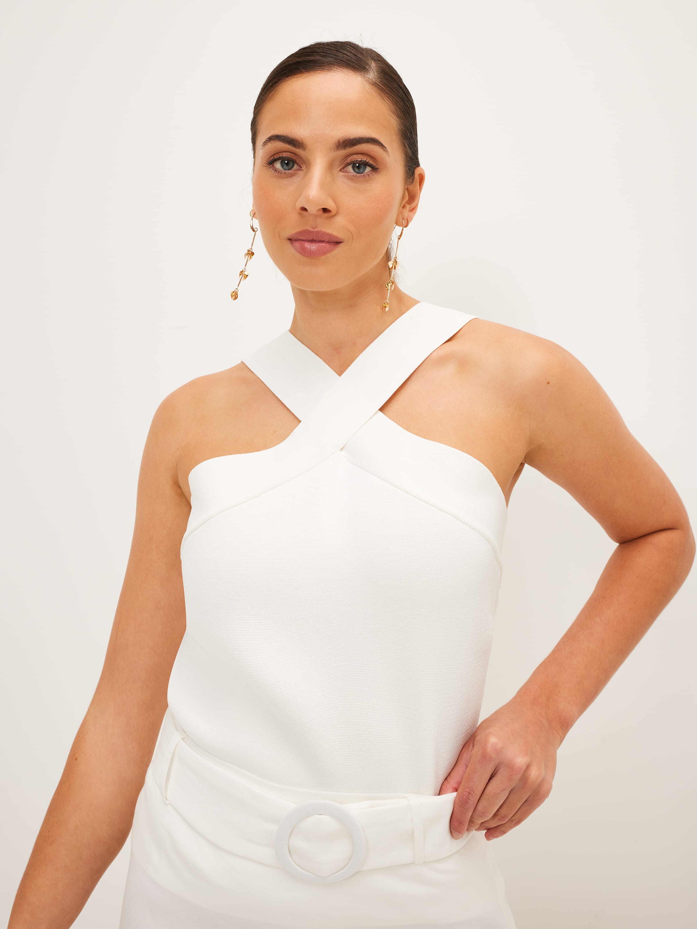 Giselle Cross Over Milano Knit Cloud Dancer - Portmans Online