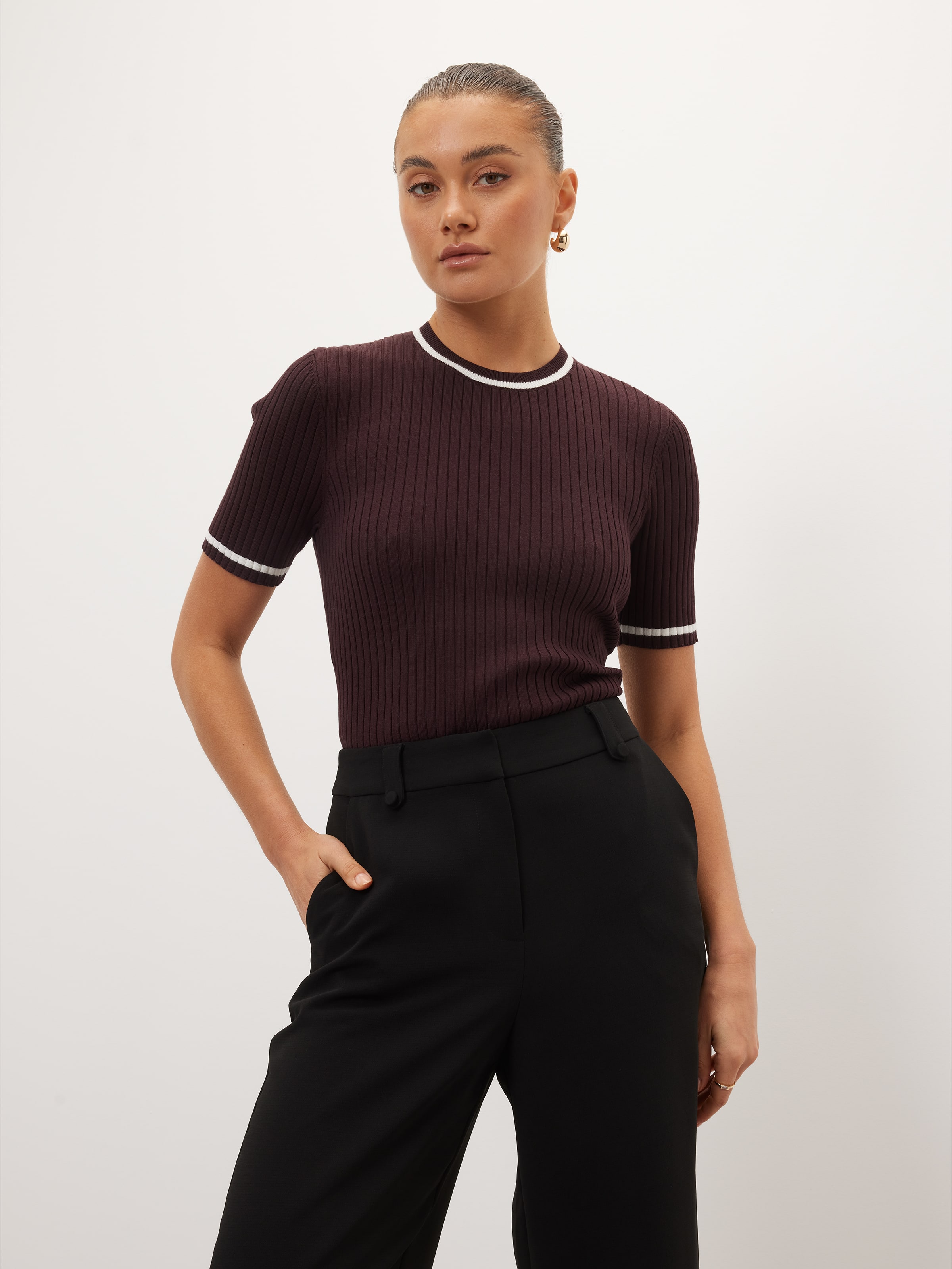 Isla Ribbed Top - Portmans Online