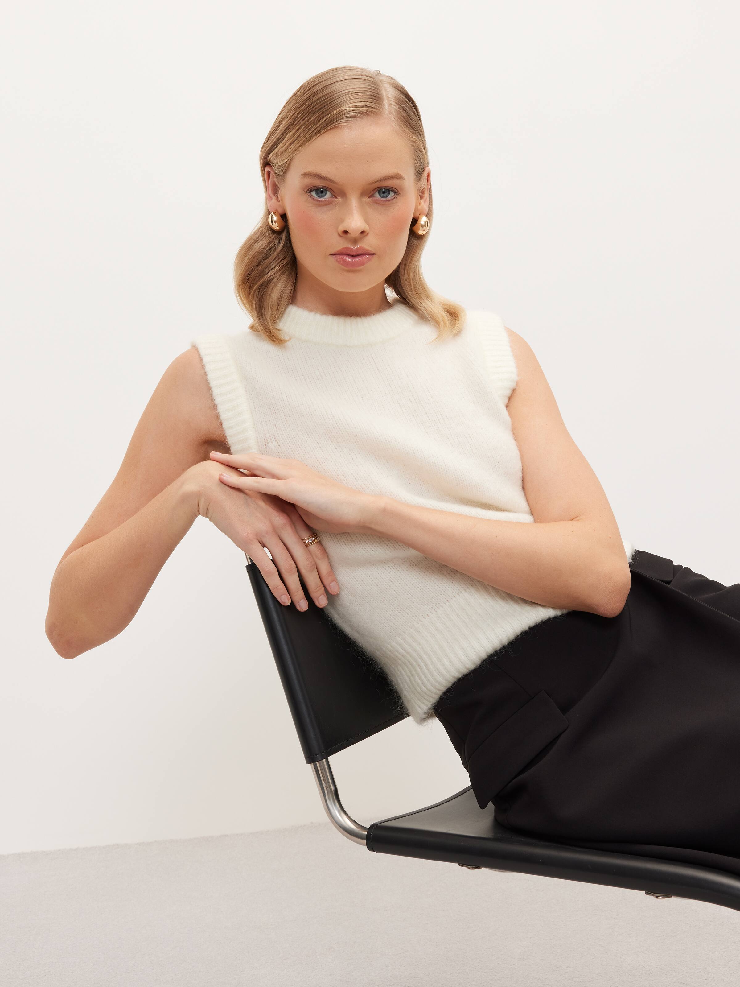 Clara Fluffy Vest - Portmans Online