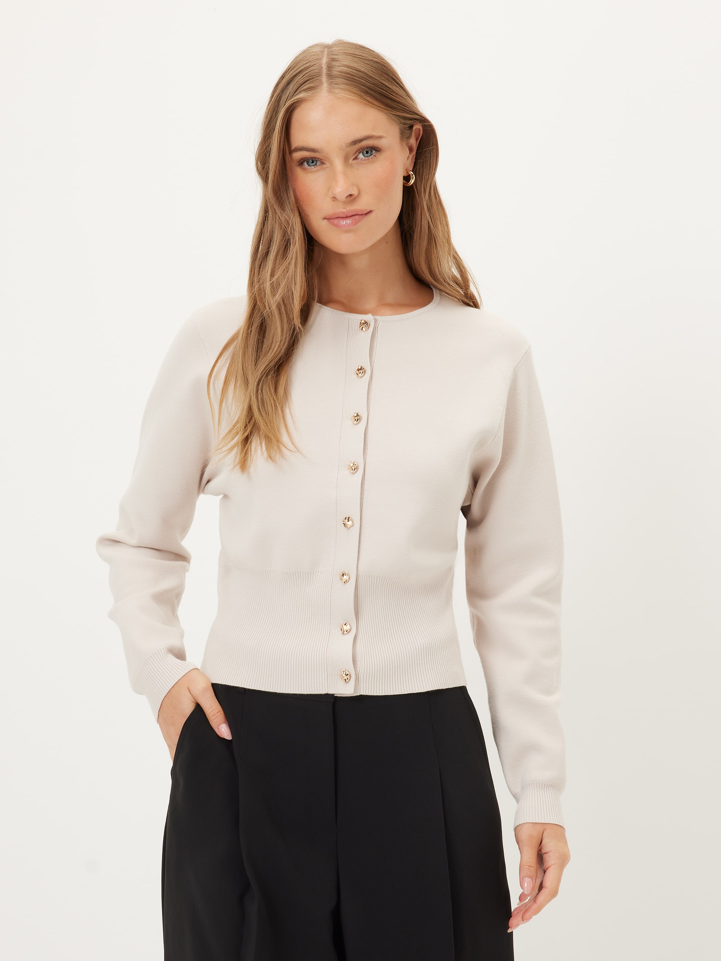Camille Button Through Cardi Off White - Portmans Online