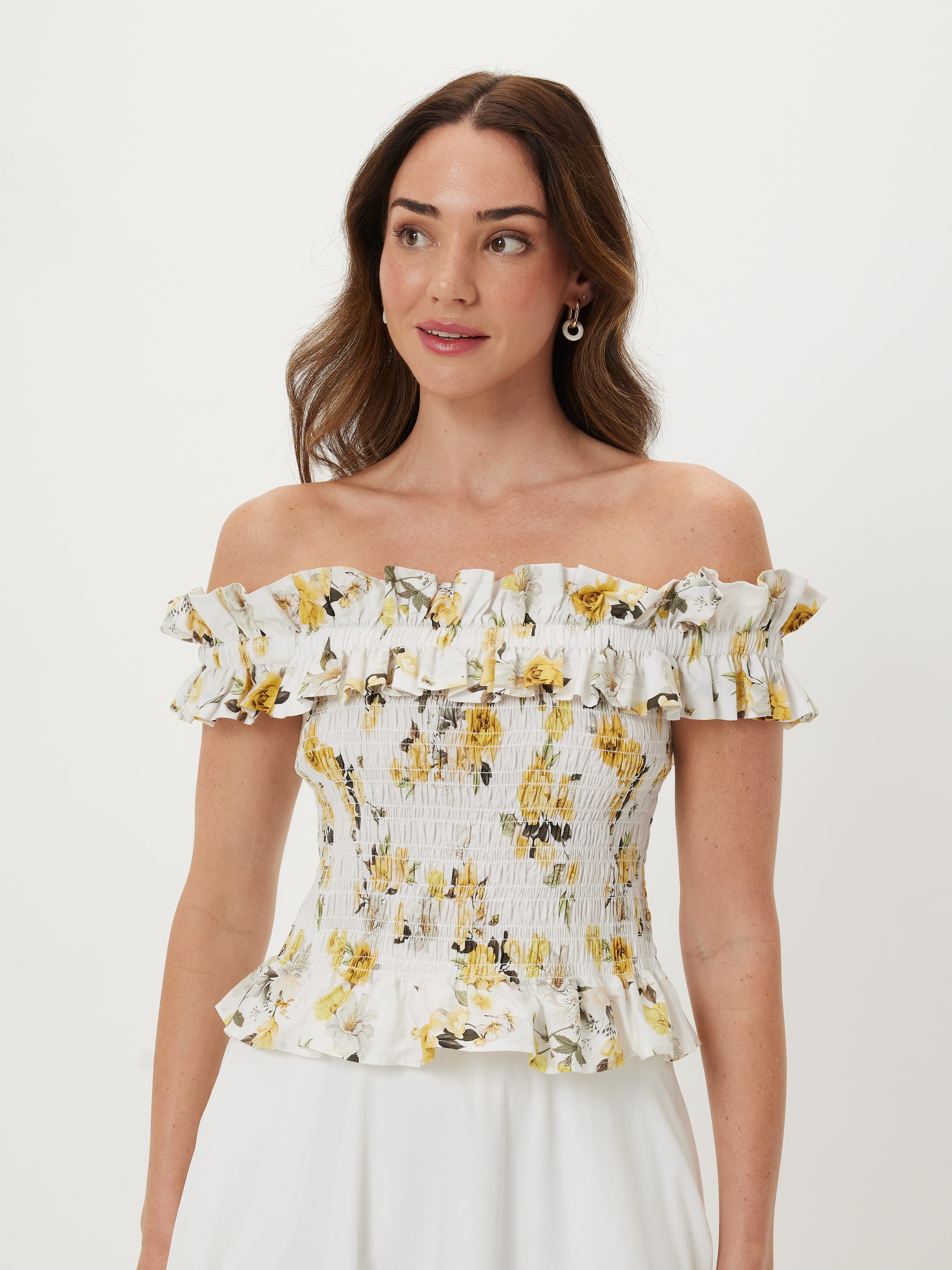 Off Shoulder Ruffle Top - Portmans Online