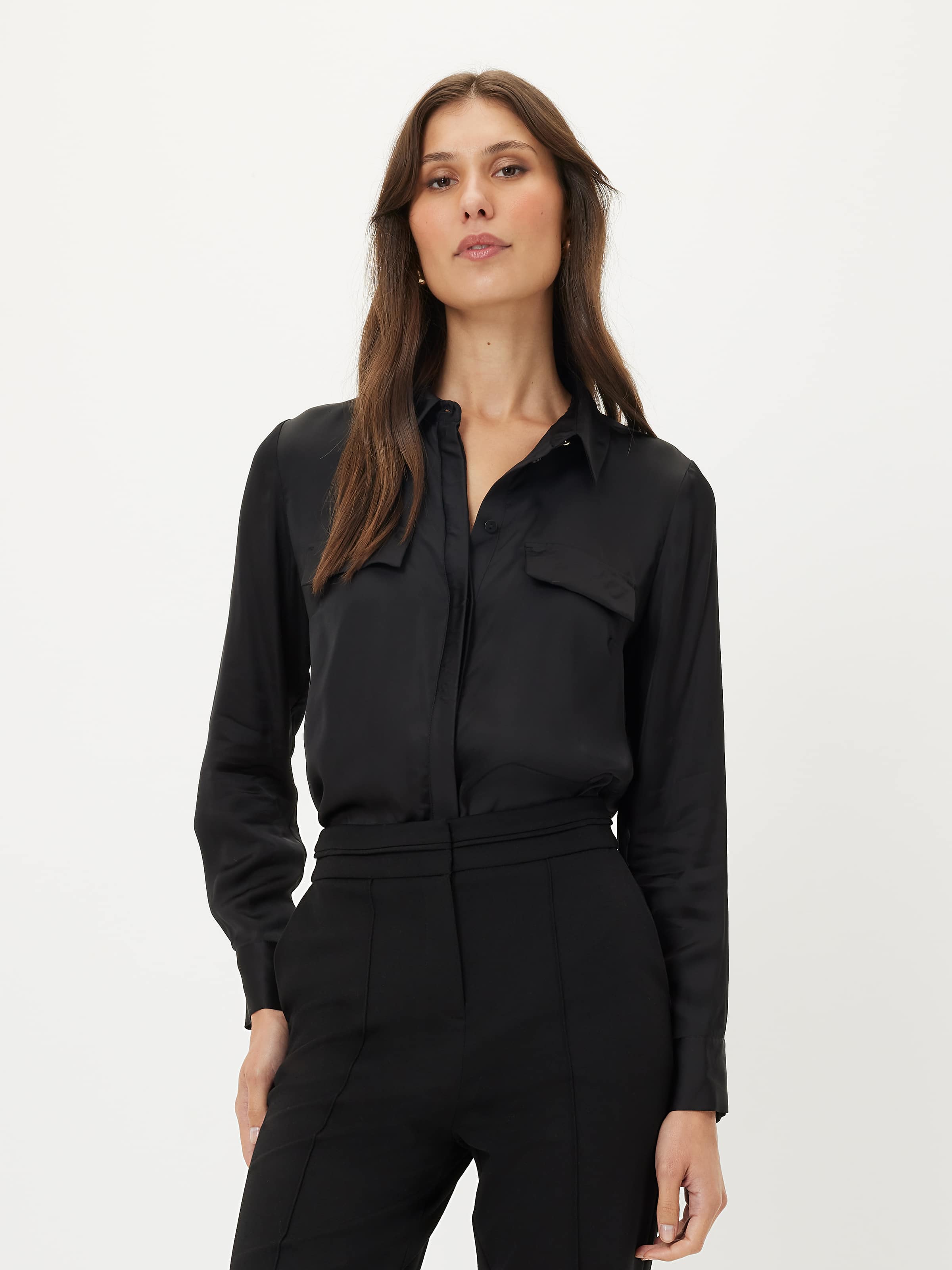 Simone Satin Shirt - Portmans Online