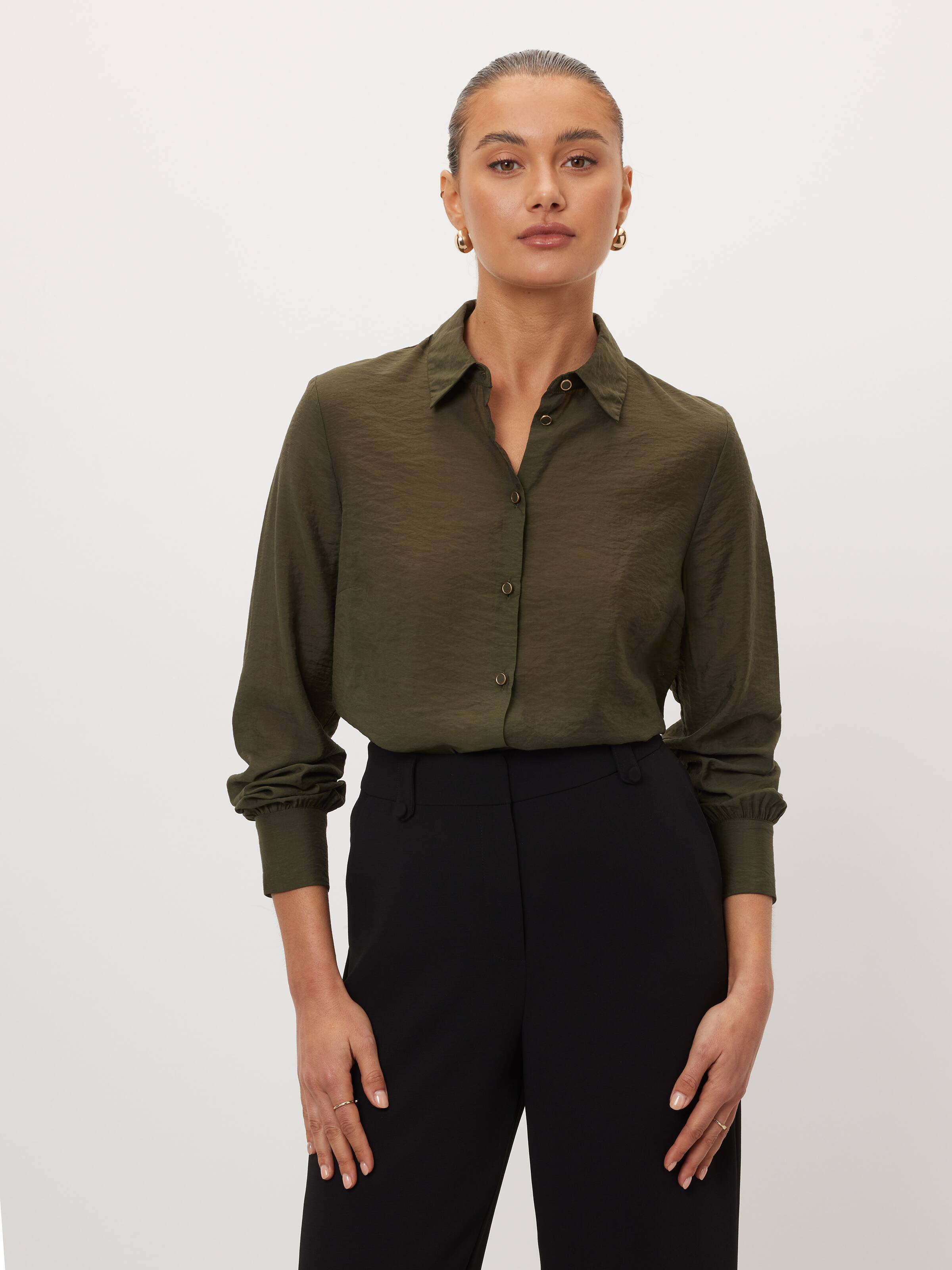 Pippa Shirt Olive - Portmans Online