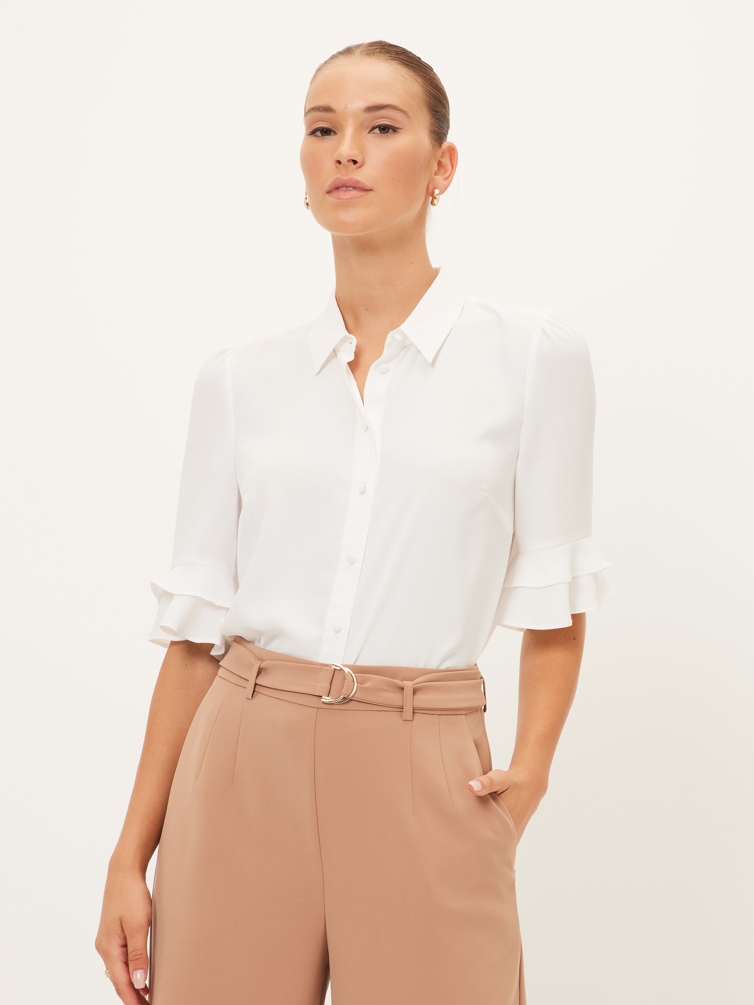 Kayla 3/4 Button Up Shirt - Portmans Online