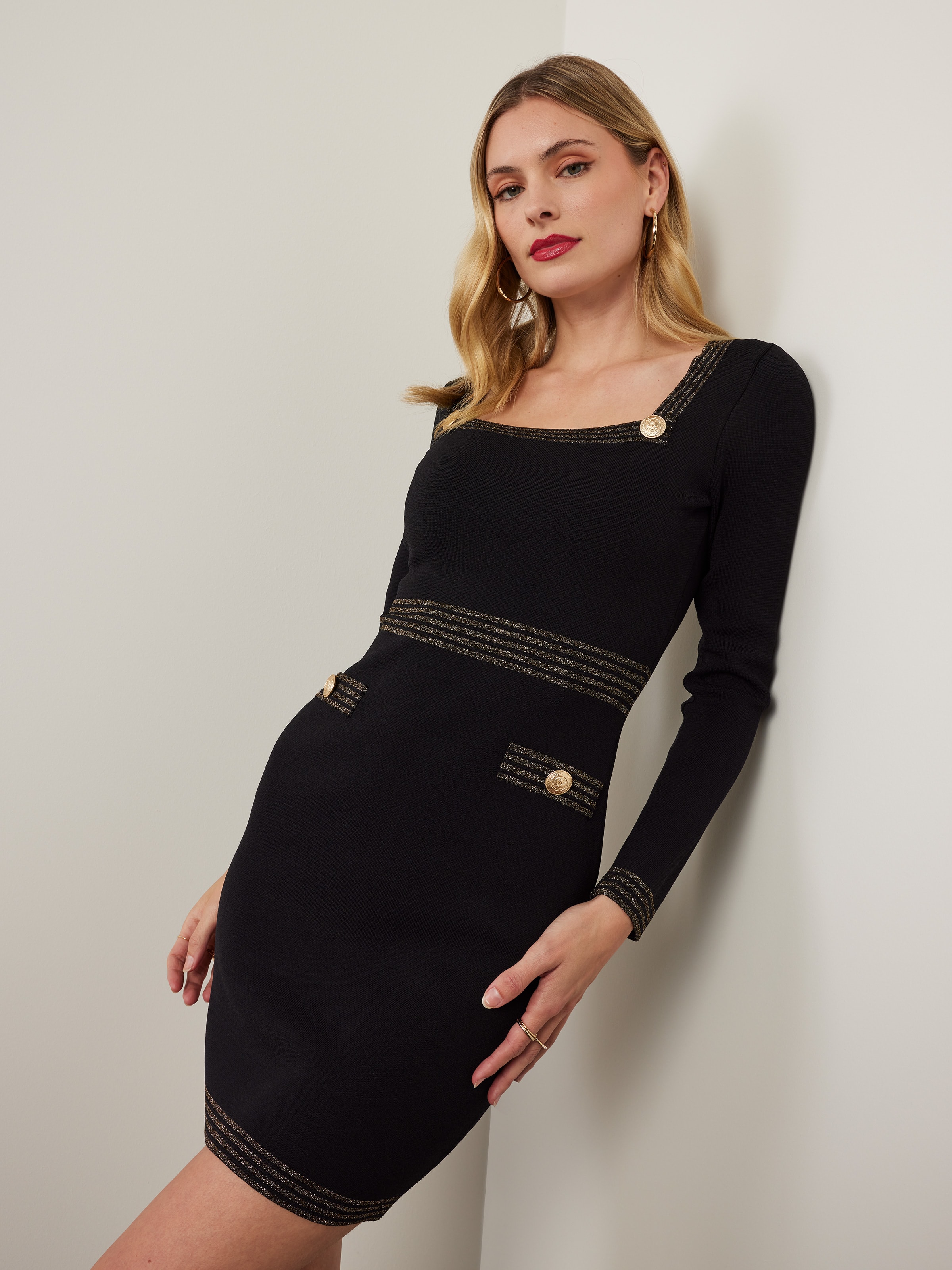 Serena Long Sleeve Milano Dress - Portmans Online