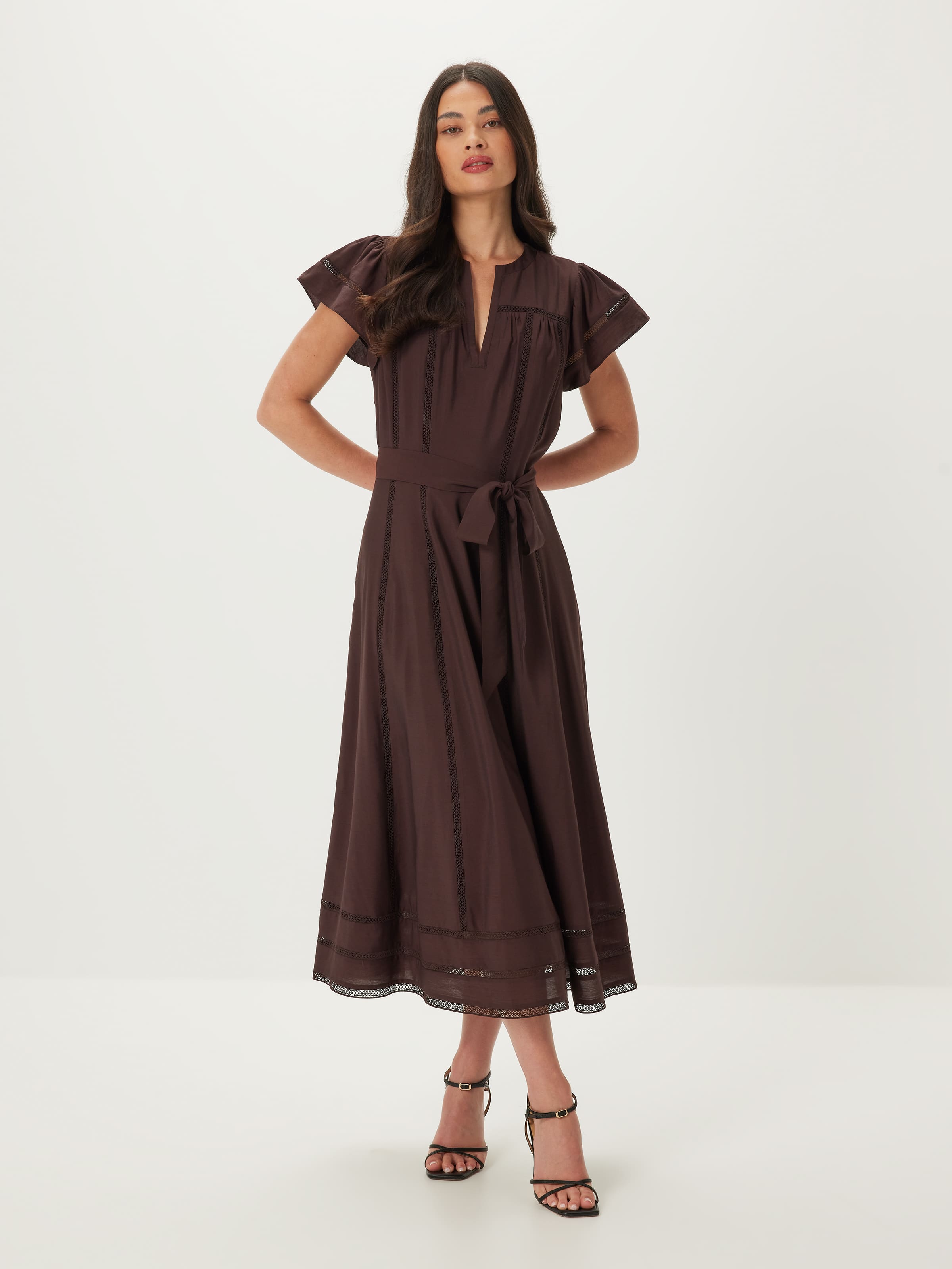 Izellah Midi Dress Truffle - Portmans Online