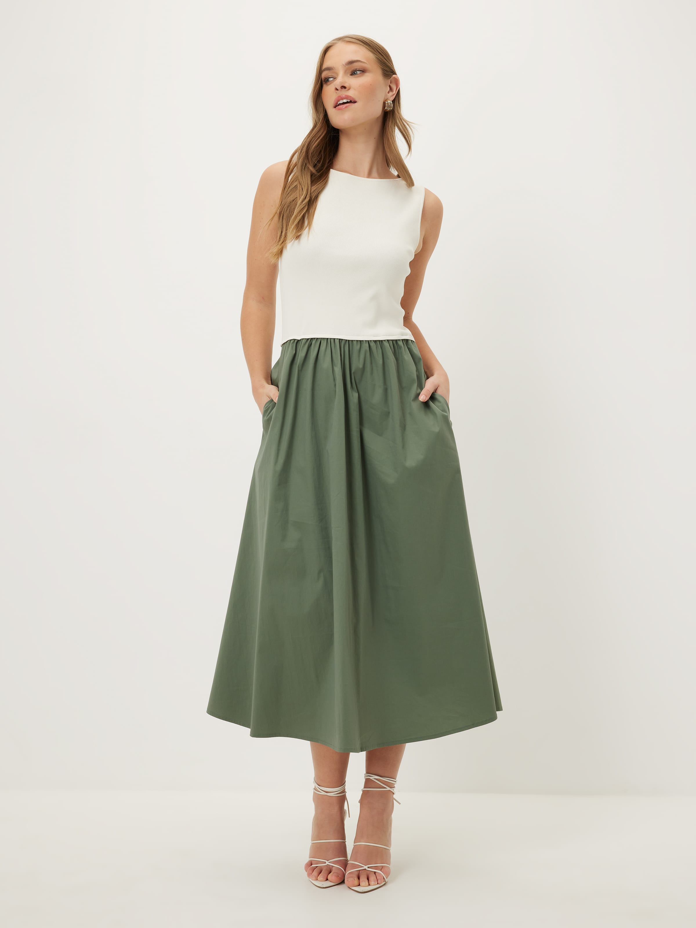 Sasha Mixed Media Dress - Portmans Online