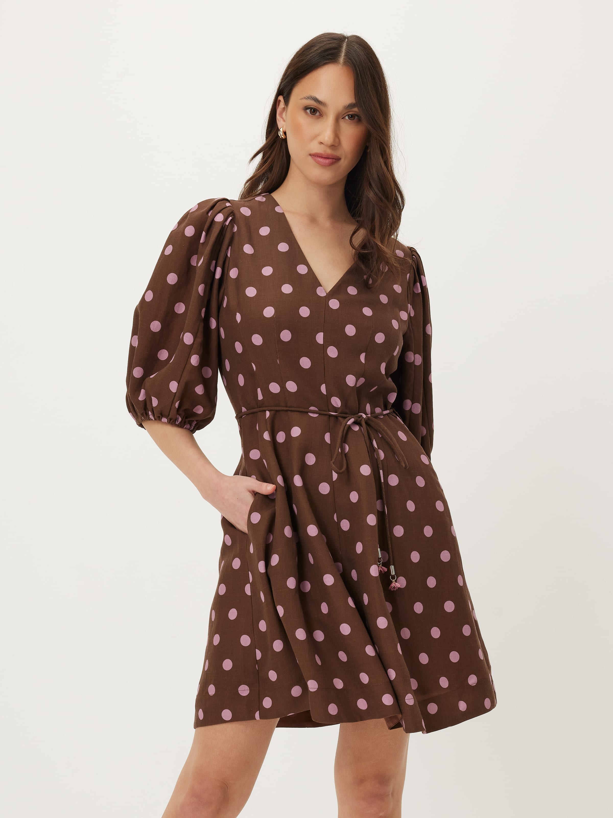 Martina Short Dress Mono Spot - Portmans Online