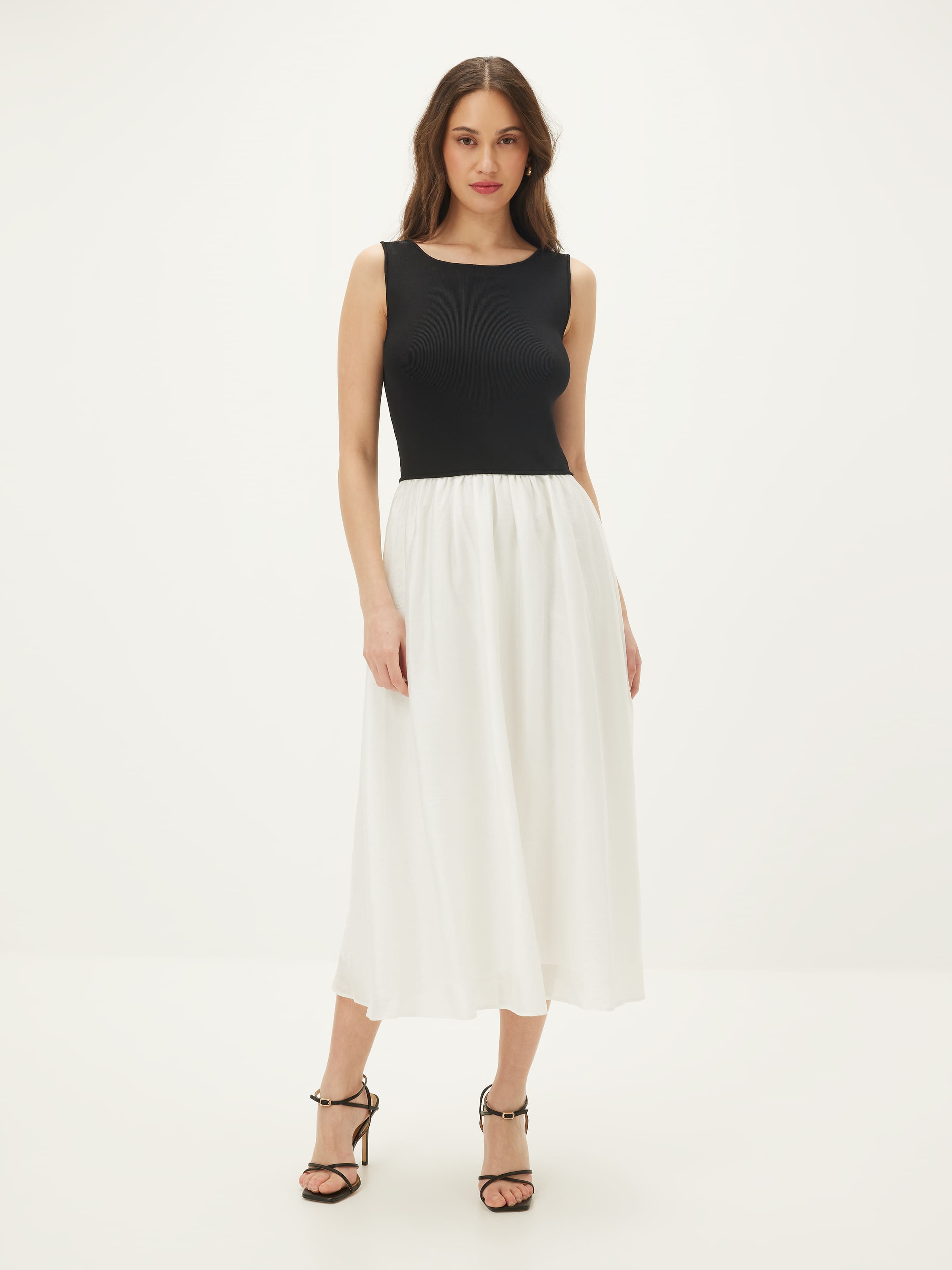 Sasha Mixed Media Dress - Portmans Online