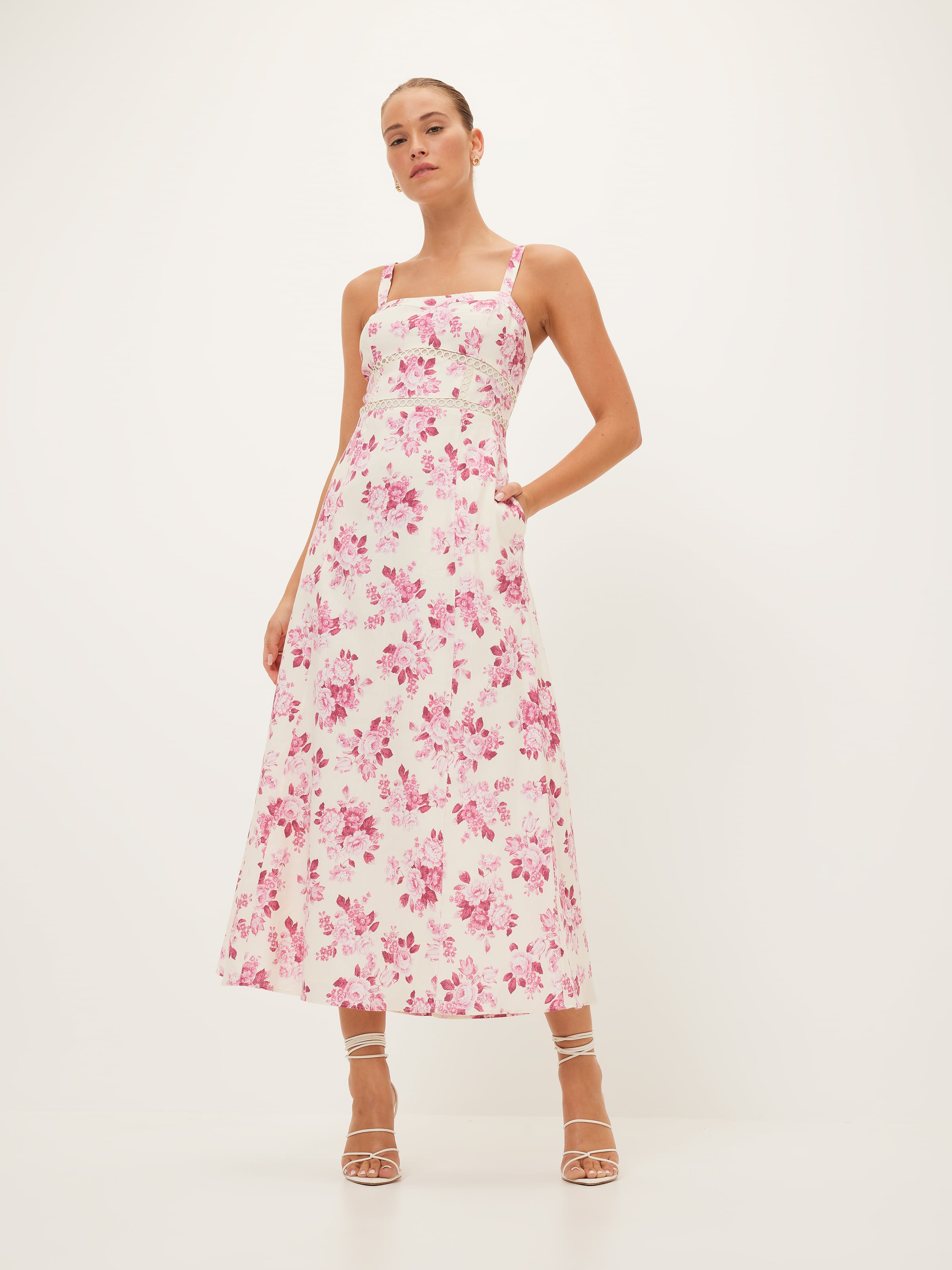 Katerina Lace Trim Dress - Portmans Online