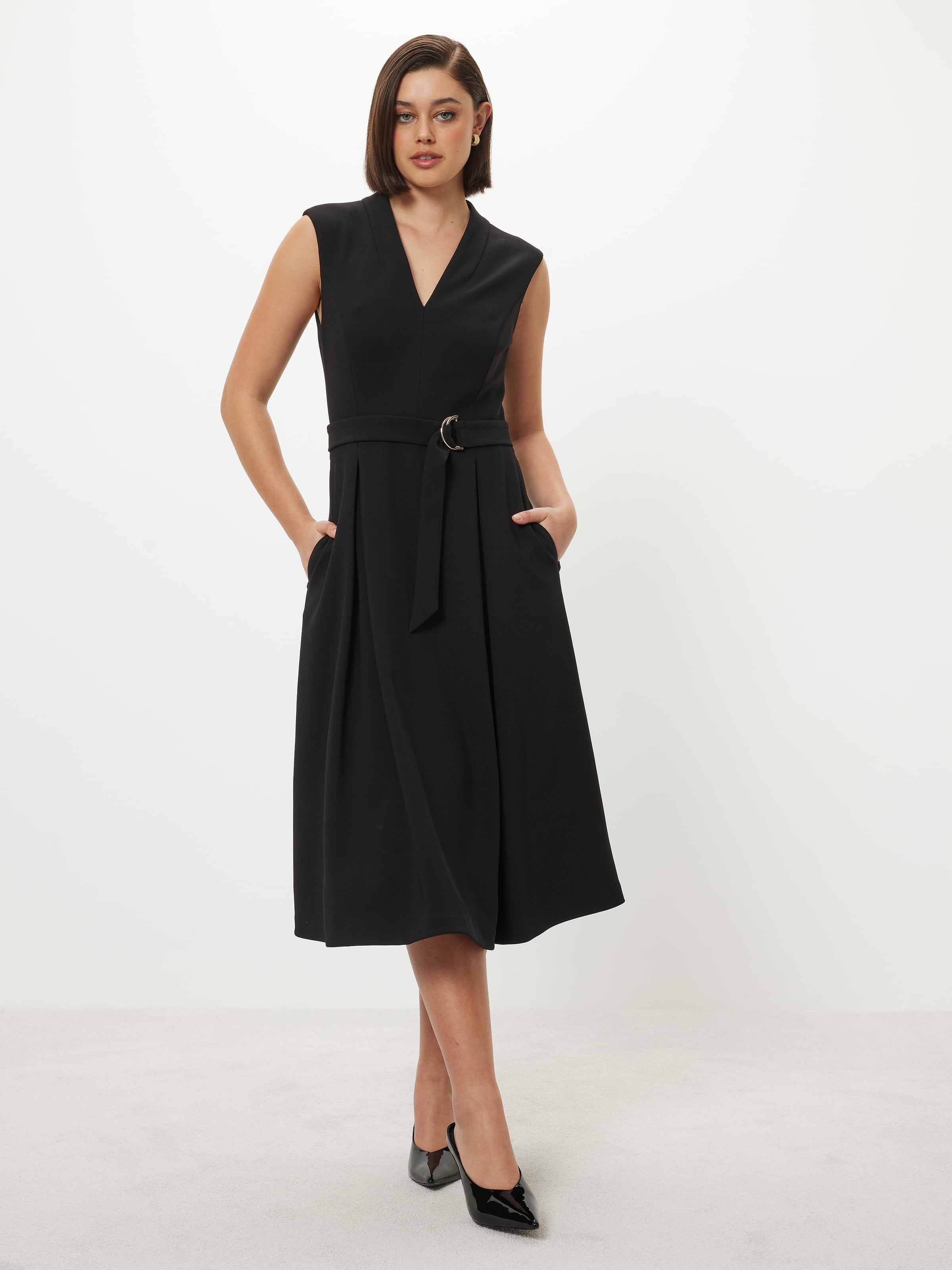 Rosie V-Neck Fit & Flare Dress - Portmans Online
