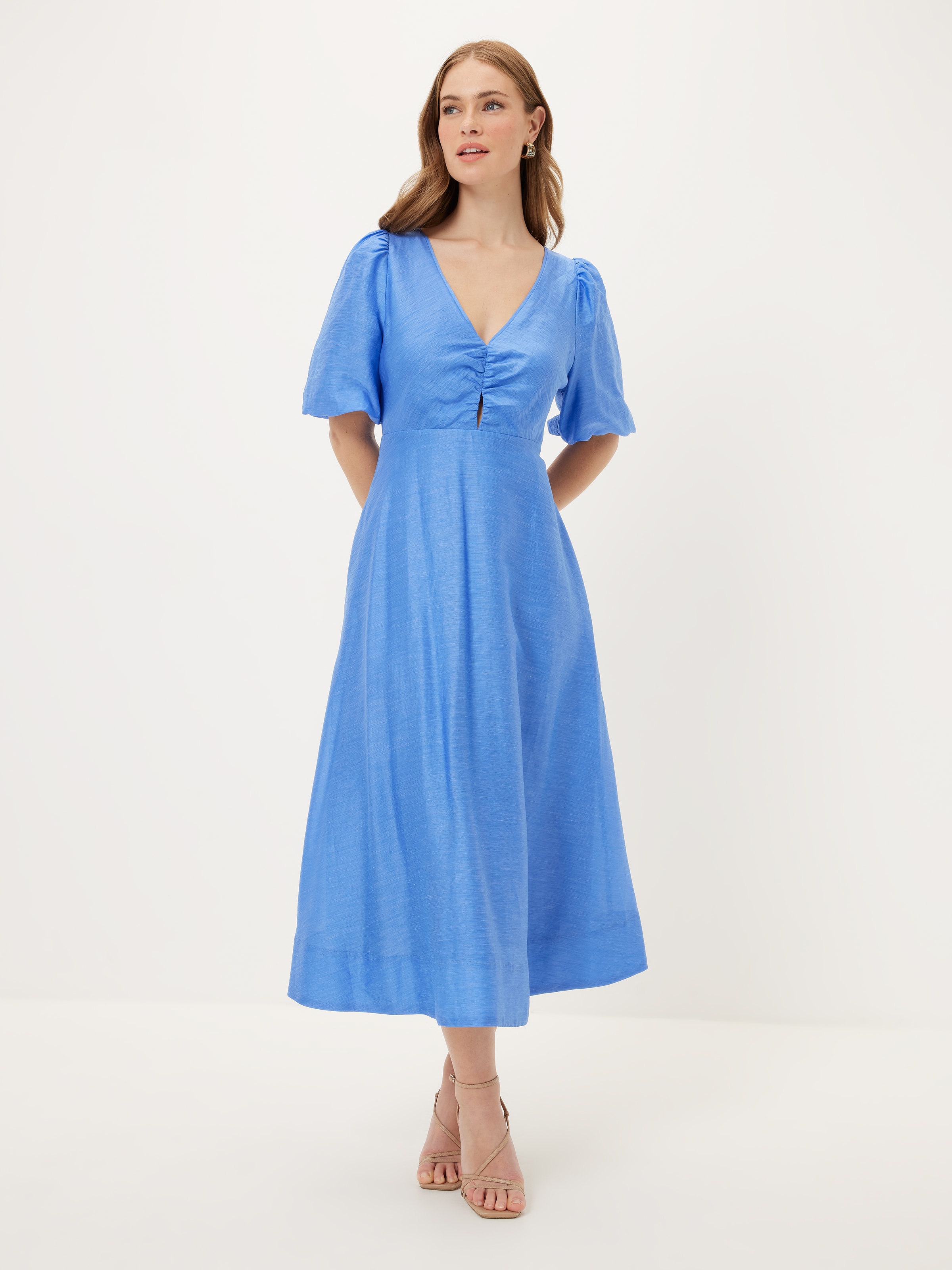 Ray Keyhole Midi Dress Sapphire - Portmans Online