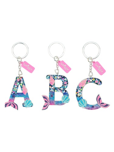 Mermaid Gem Alphabet Keyring